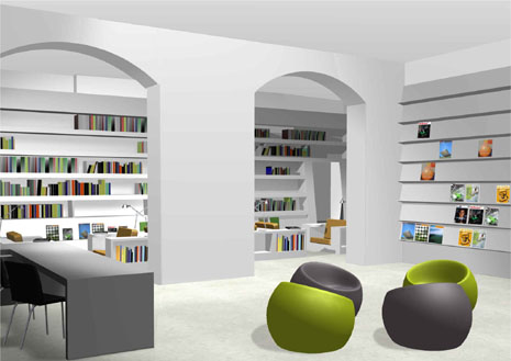 Brighton Beach: Comfortable and Luxury Library design interior trend 2012