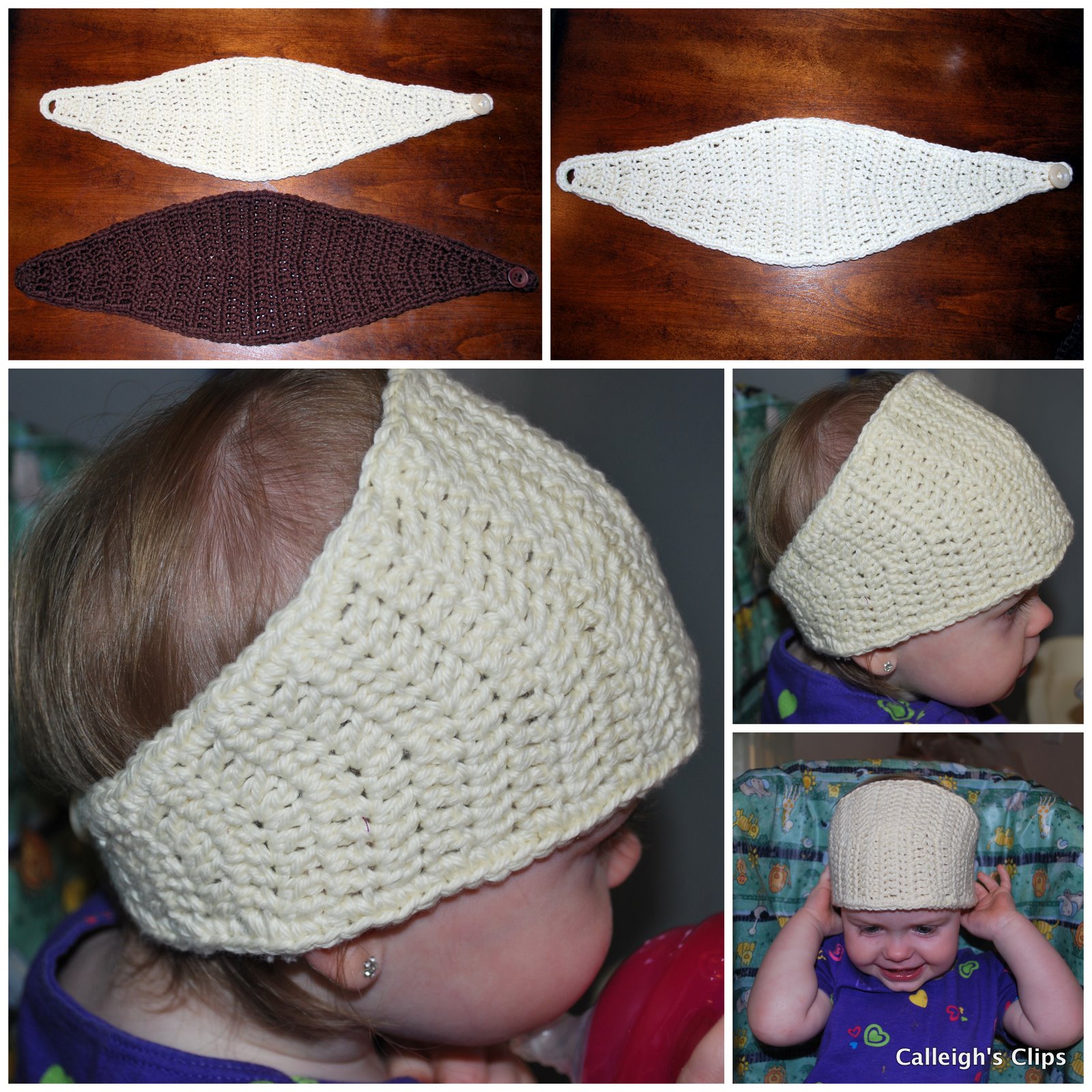 Calleighs Clips And Crochet Creations My First Pattern Crochet Headwrap
