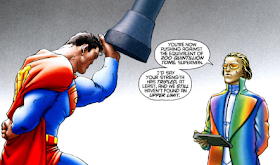 Superman Pushing Planets