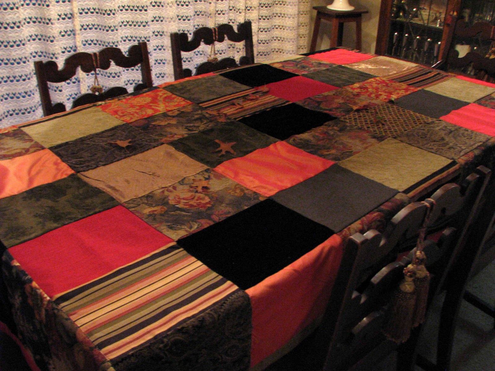 Creative Journeys too: Thanksgivings patchwork tablecloth