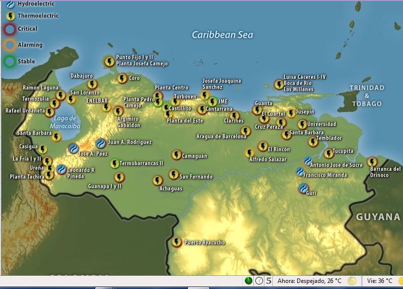 .: Grafico interactivo que se encuentran las plantas de generacion de ...