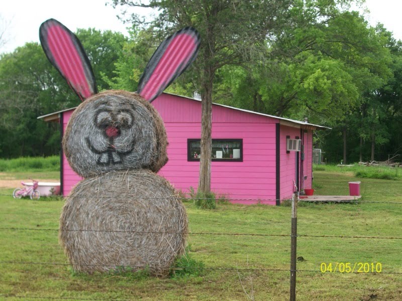 Northern Tier 2011: Easter Bunny hay bale