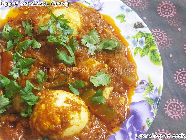Learning-to-cook: Egg & Capsicum gravy