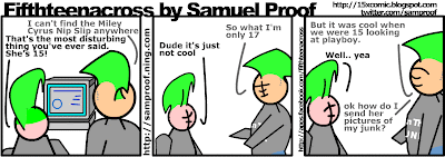 15X Comic Strip: 01/28/09 Miley Cyrus Wardrobe Malfunction Nip Slip