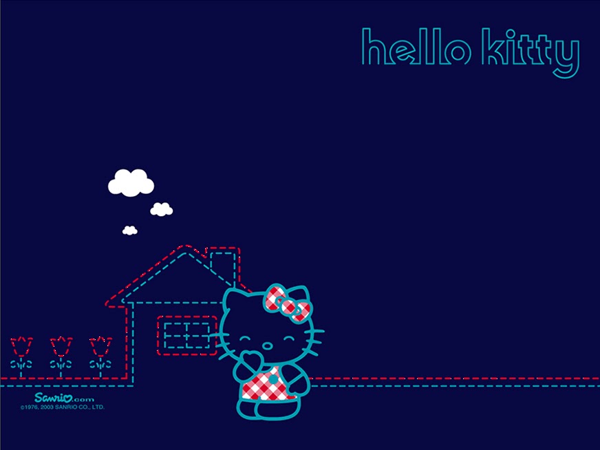 Mimmy and Hello Kitty: Wallpaper Hello Kitty Blue