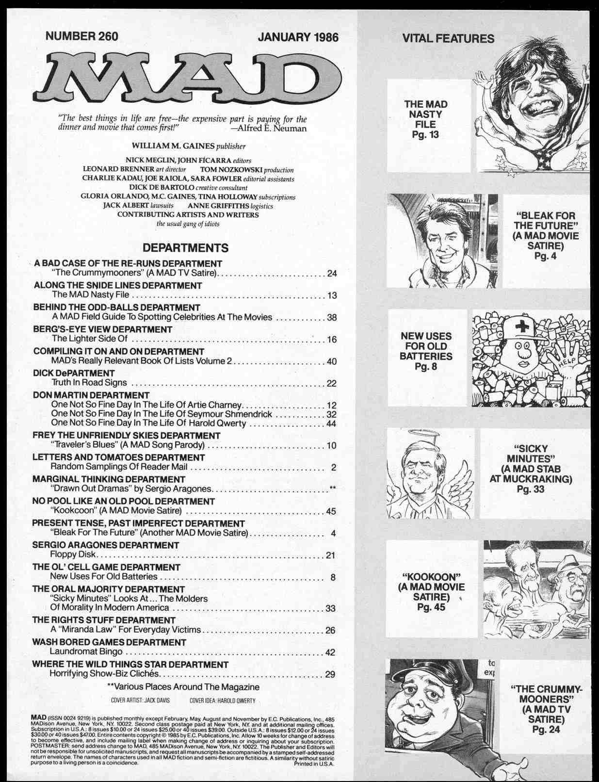 Read online MAD comic - Issue #260