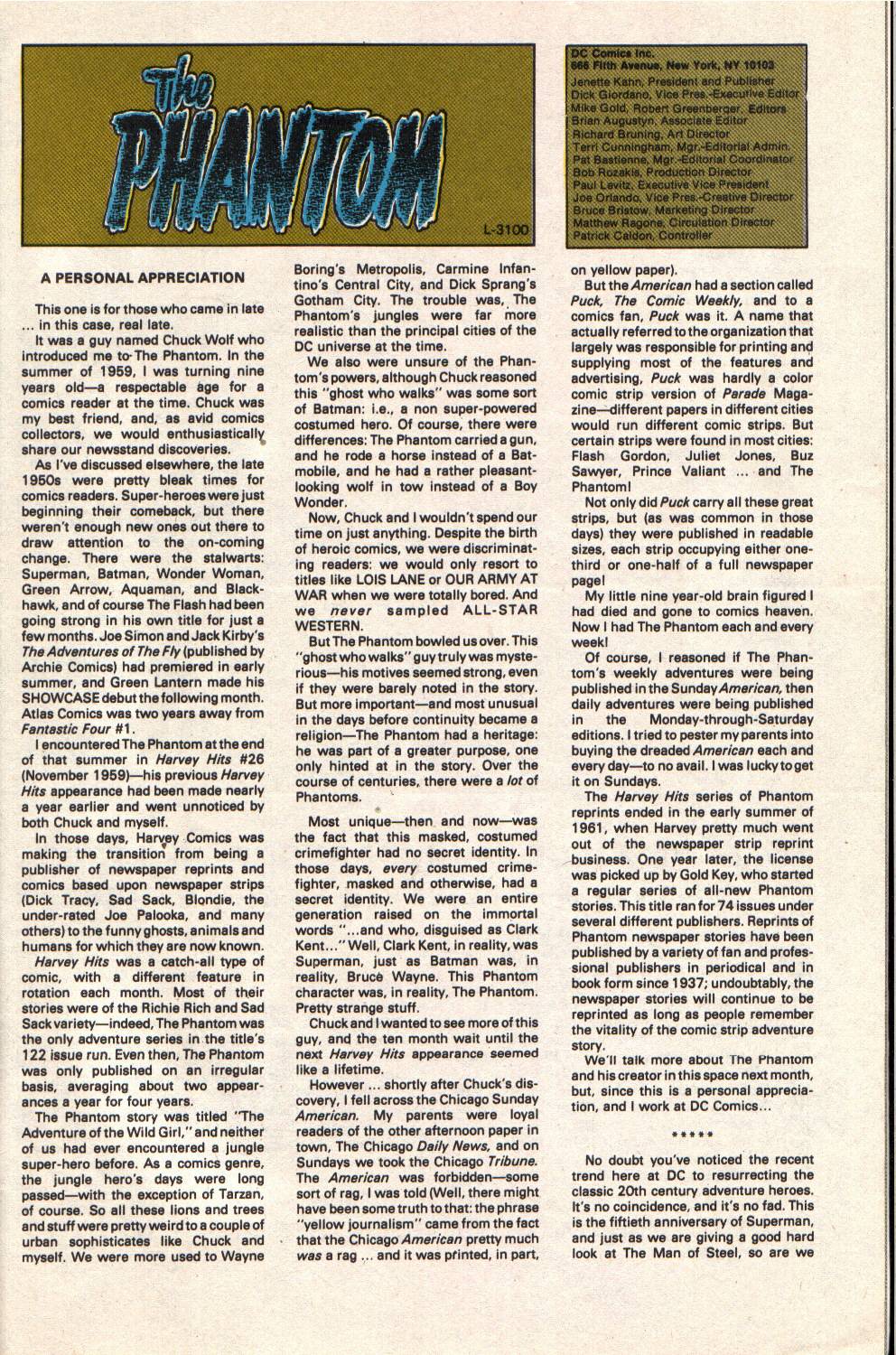 Read online The Phantom (1988) comic - Issue #1