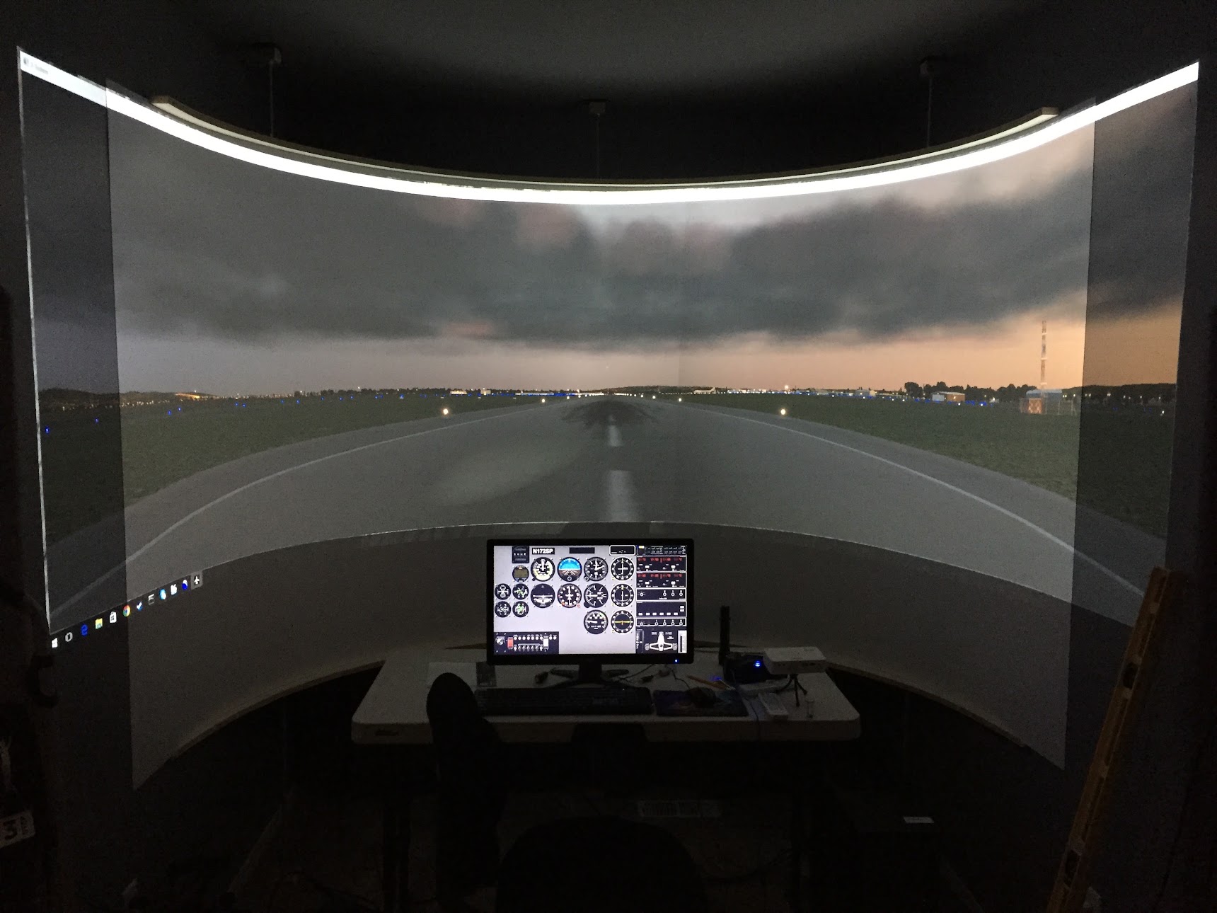 Gabe's Cessna Flight Sim: Projectors recieved, Installed, Calibrated!