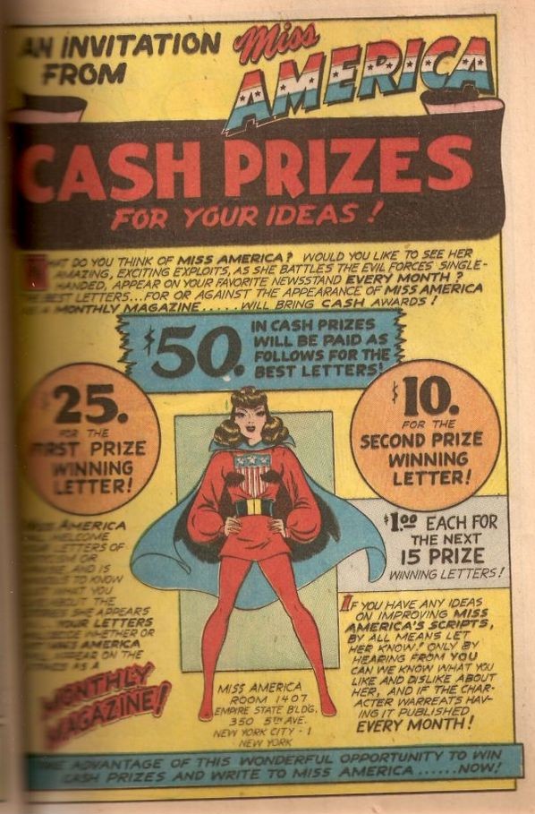 Read online Miss America Comics comic - Issue #1