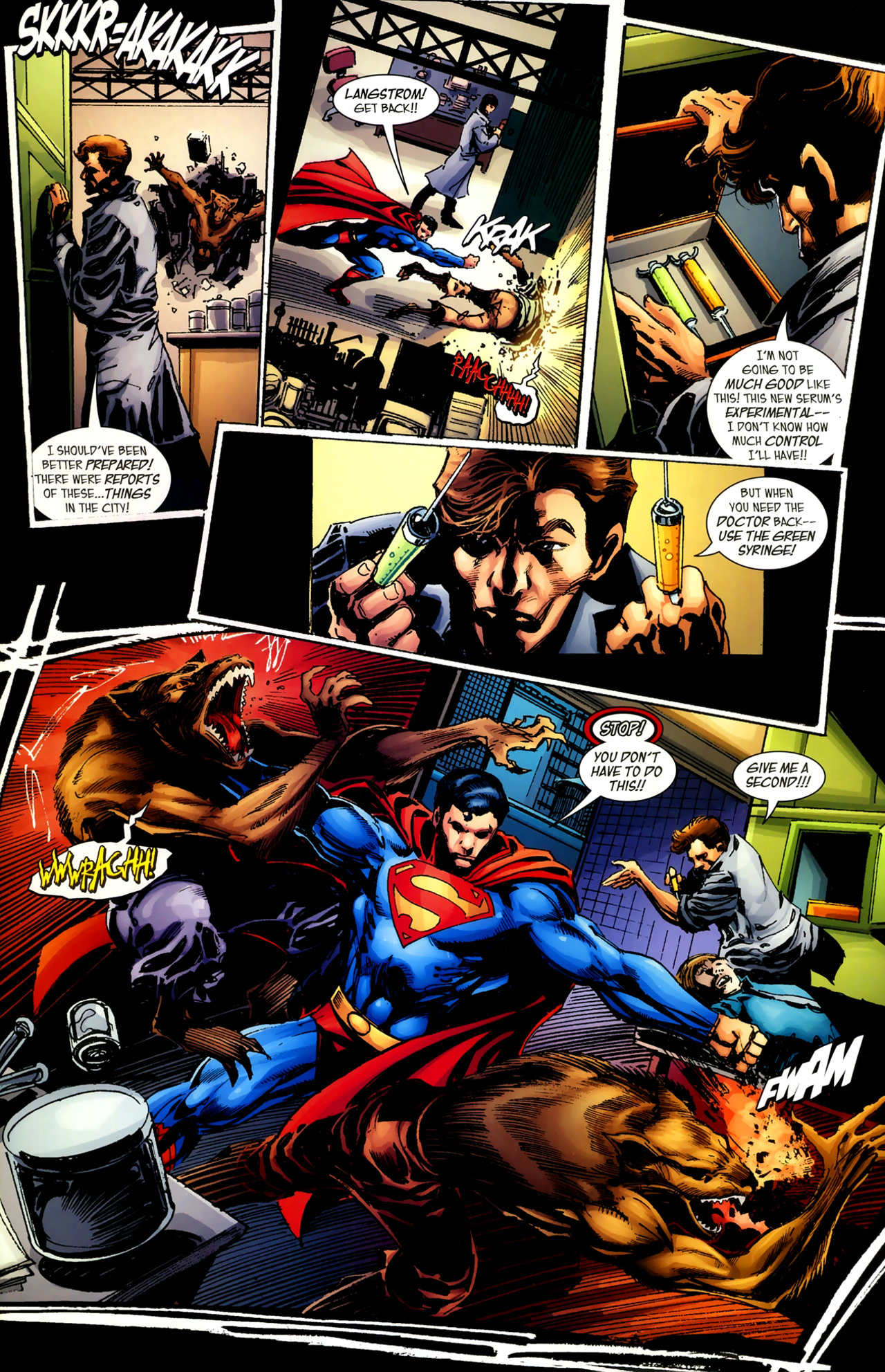 Read online Superman and Batman vs. Vampires and Werewolves comic ...