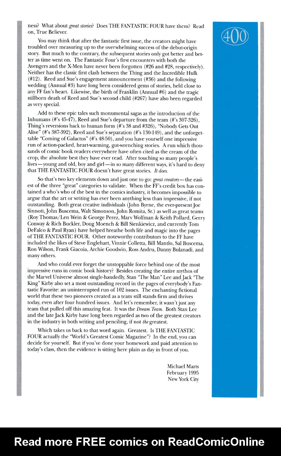 Read online Fantastic Four (1961) comic - Issue #400