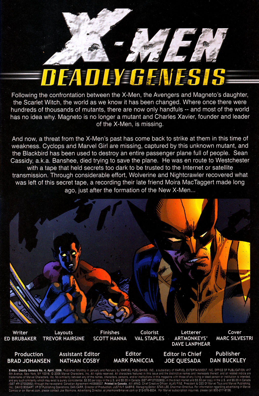 Read online X-Men: Deadly Genesis comic - Issue #4