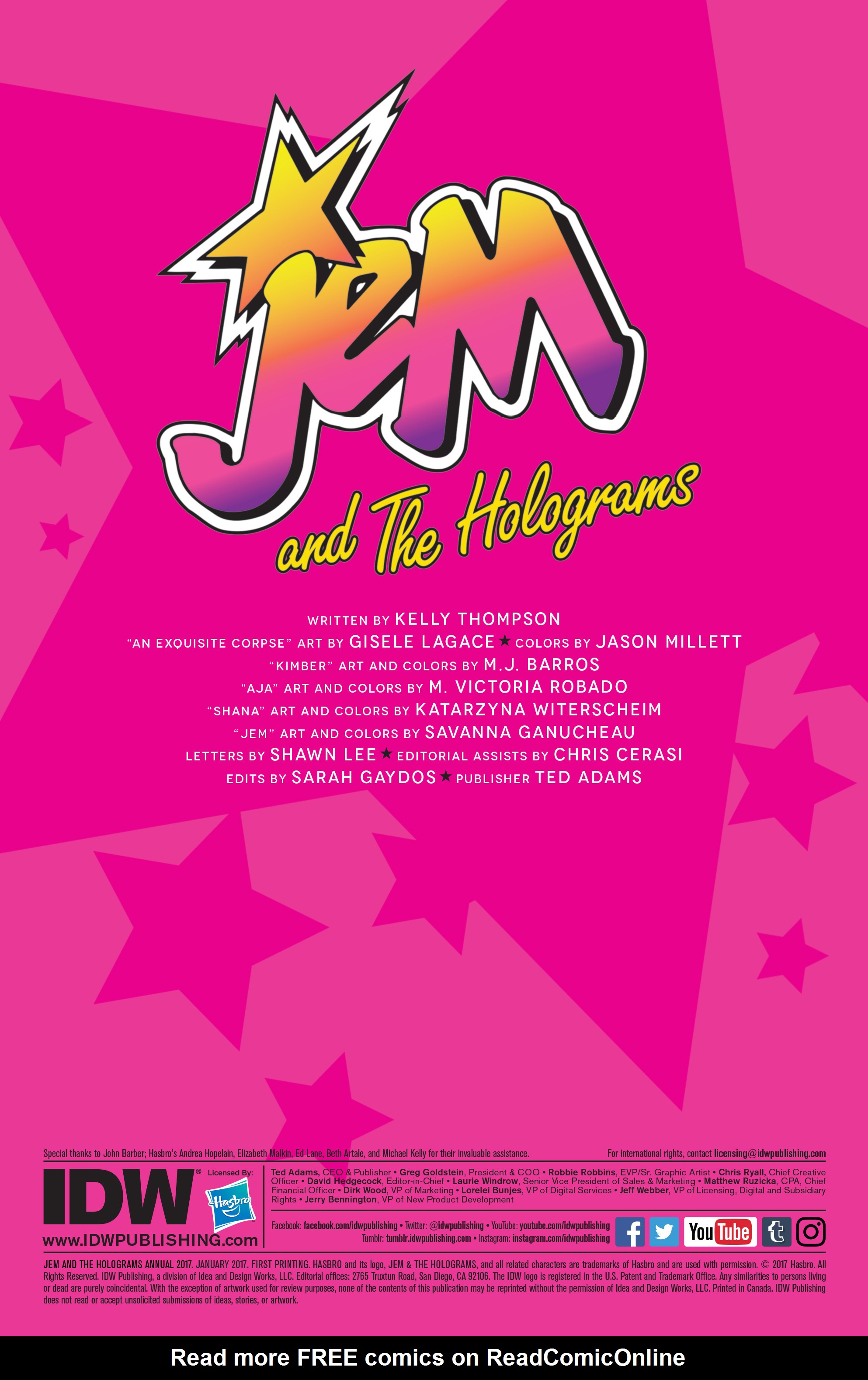 Read online Jem and the Holograms Annual comic - Issue # Annual
