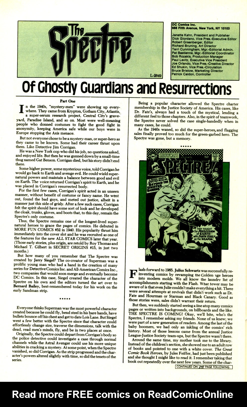 Read online The Spectre (1987) comic - Issue #1