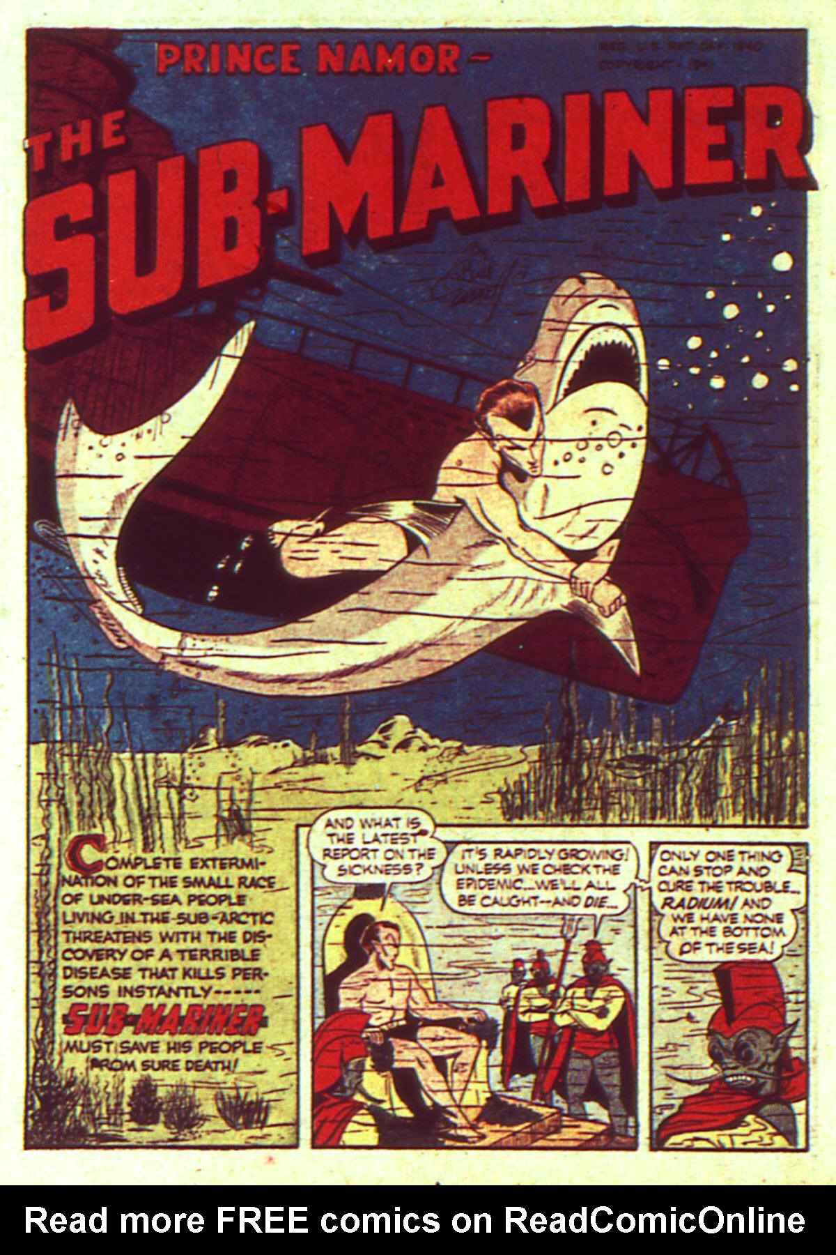Read online Sub-Mariner Comics comic - Issue #1