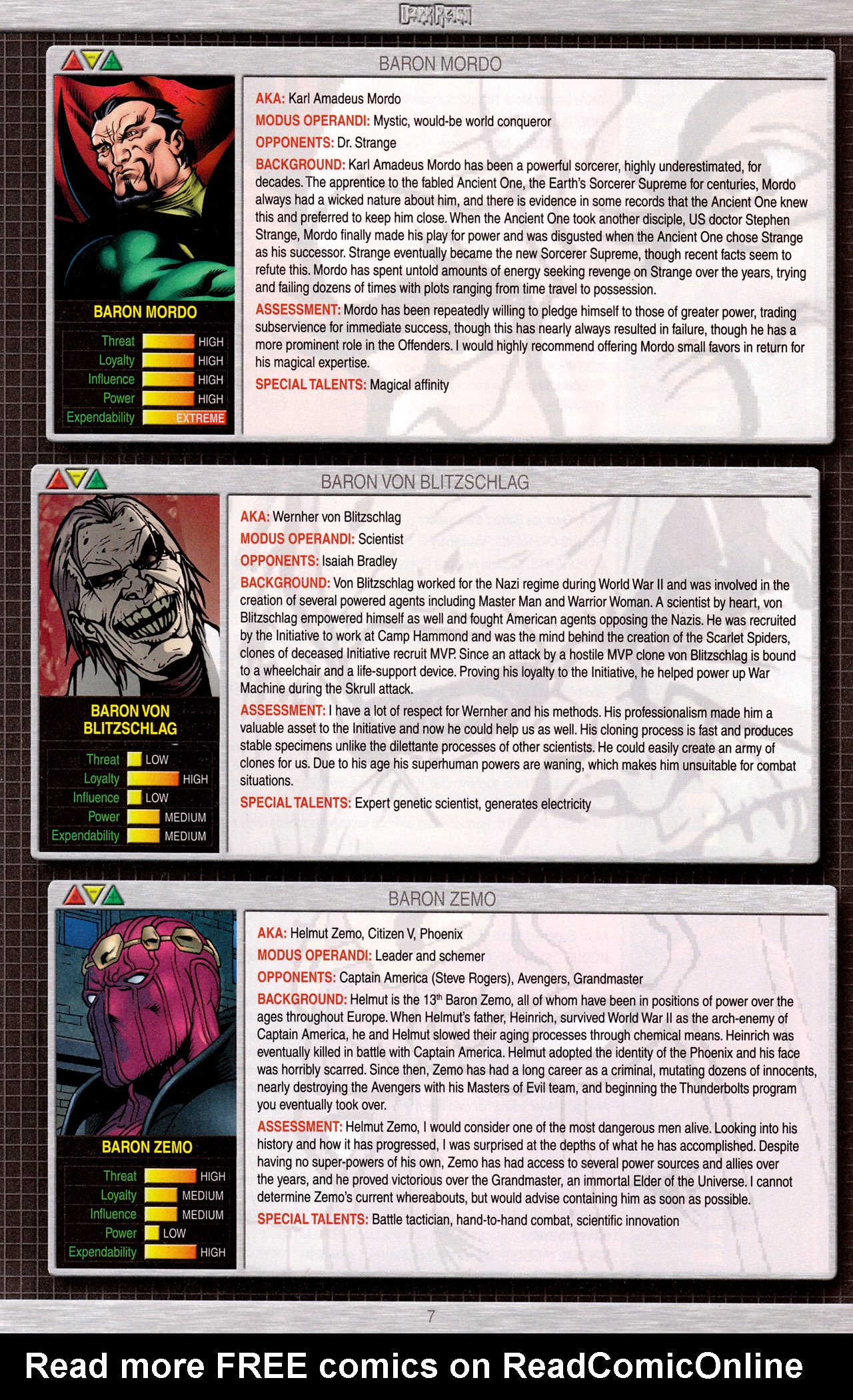 Read online Dark Reign Files comic - Issue # Full