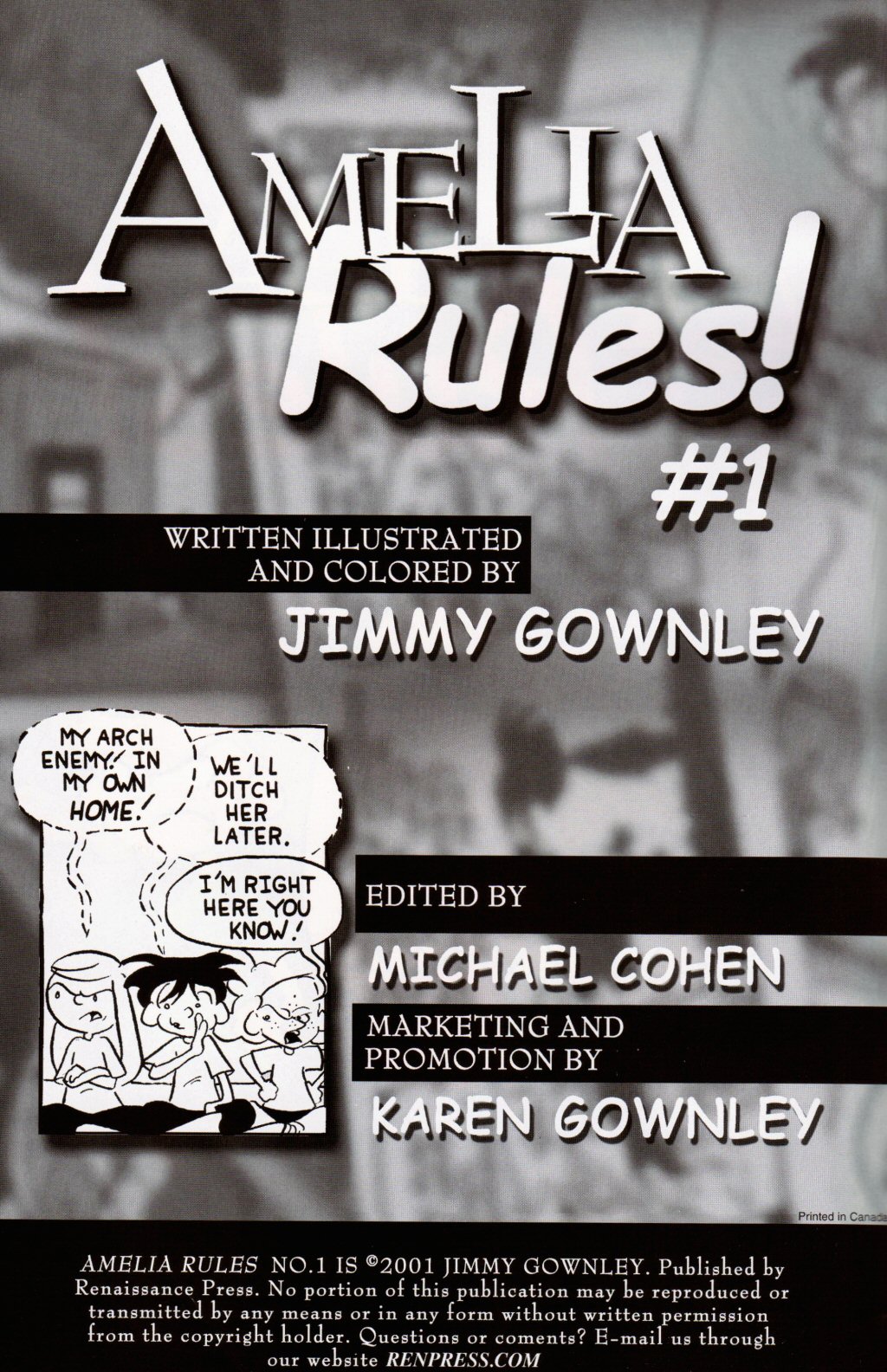 Read online Amelia Rules! comic - Issue #1
