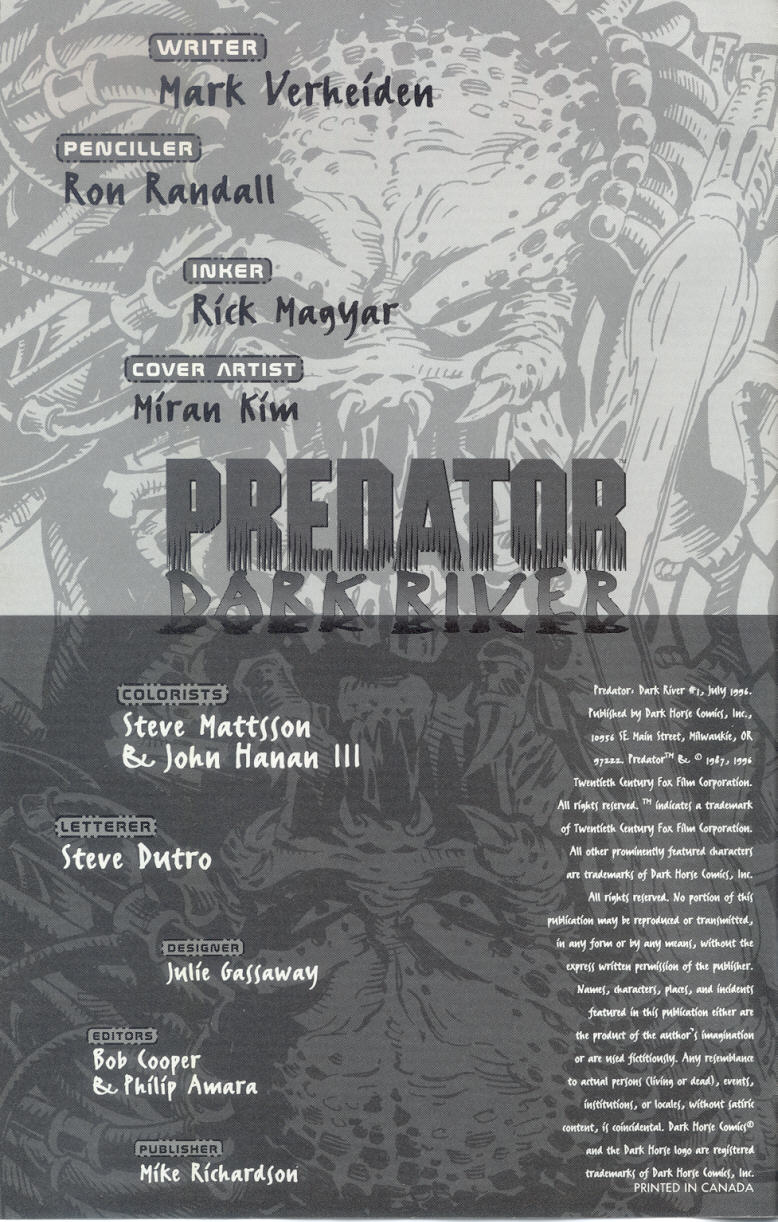 Predator Dark River 1 | Read Predator Dark River 1 comic online in high ...