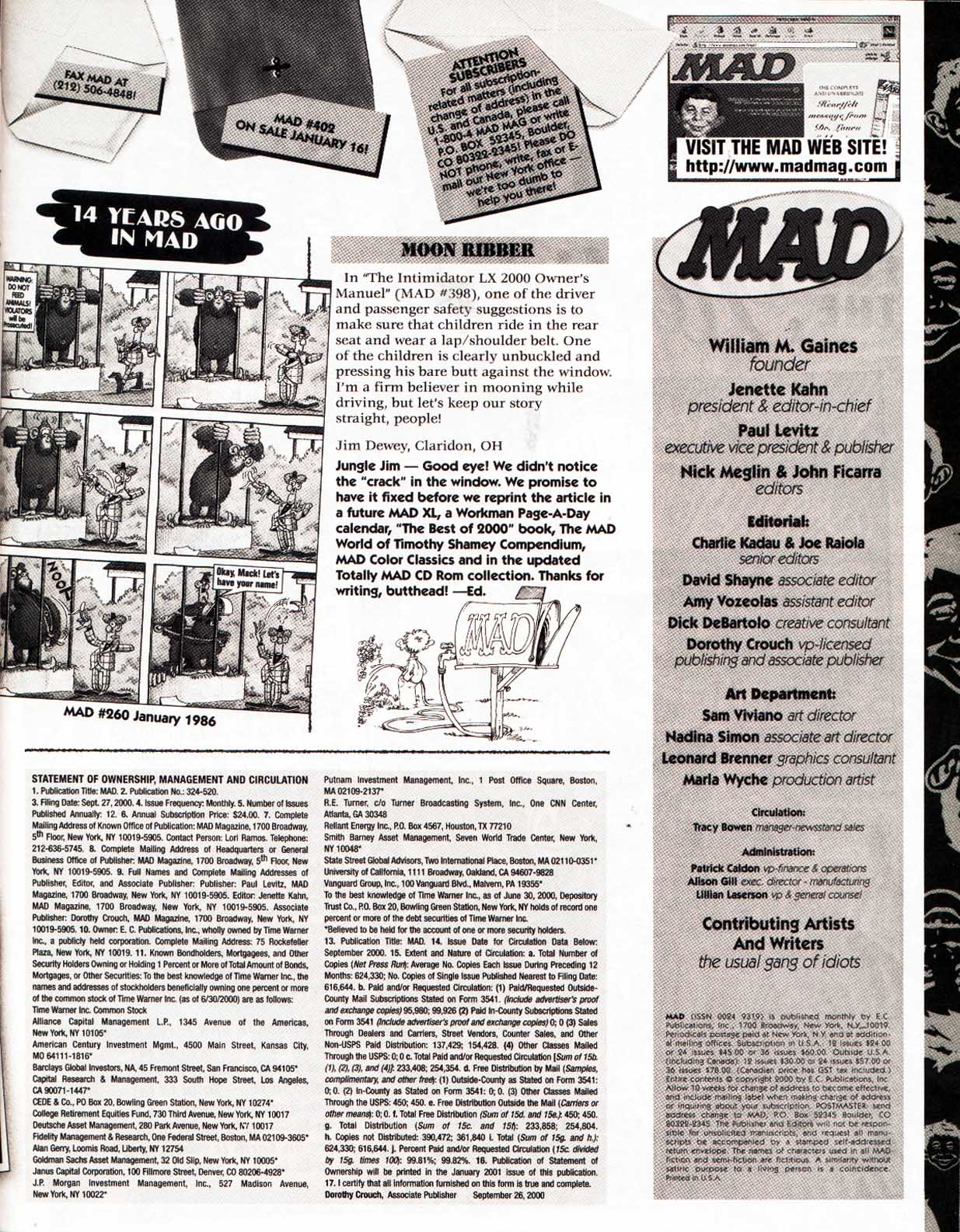 Read online MAD comic - Issue #401