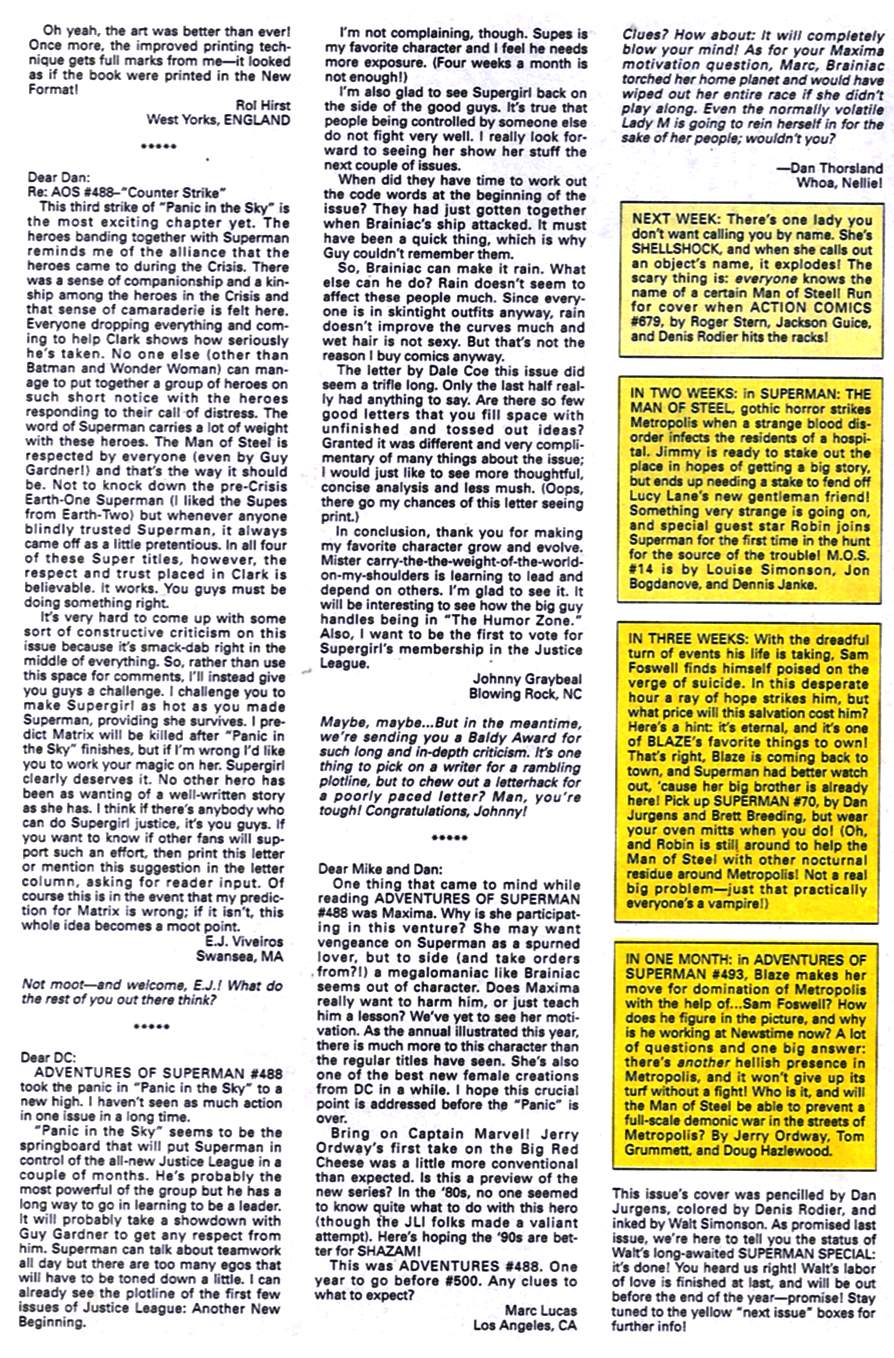 Adventures Of Superman 1987 Issue 492 | Read Adventures Of Superman ...