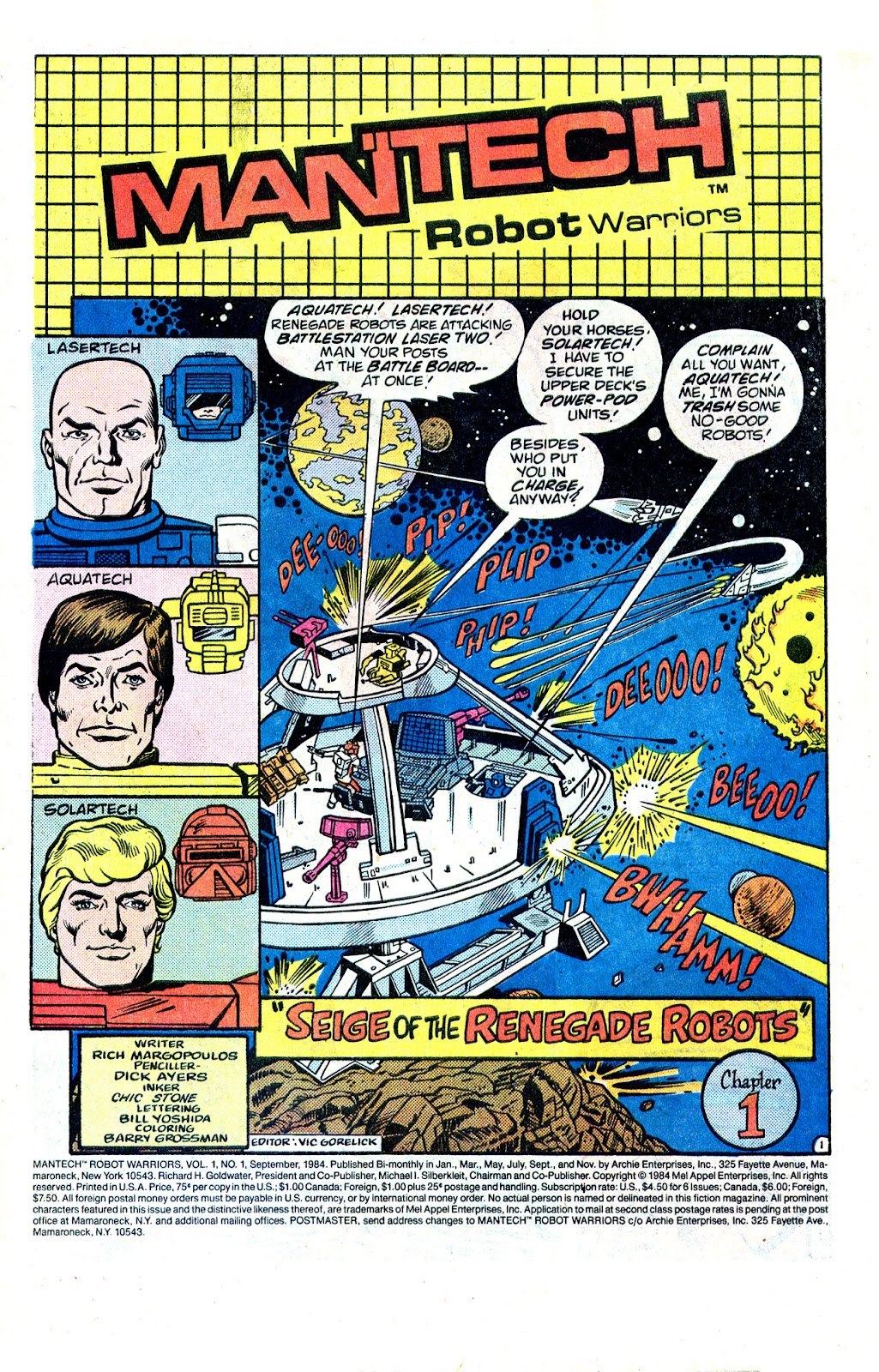 Read online ManTech Robot Warriors comic - Issue #1