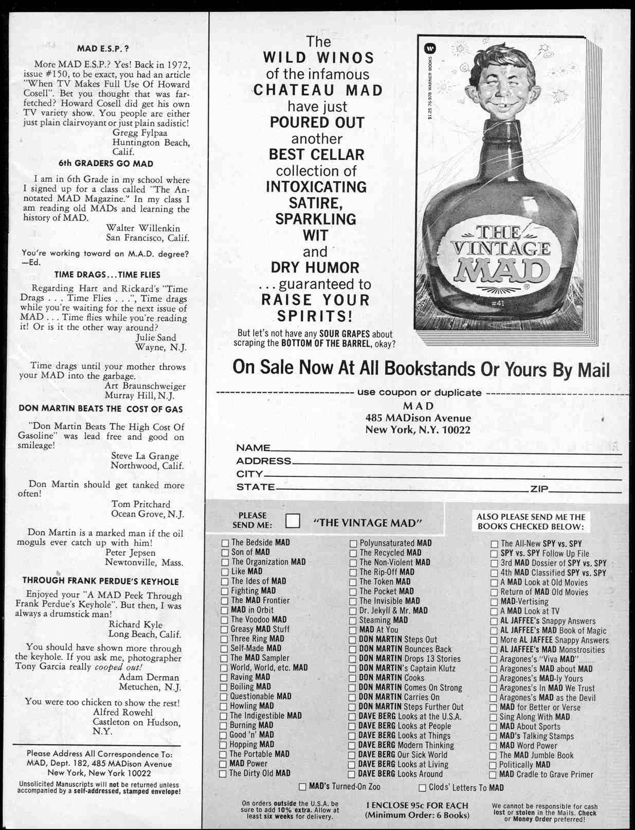 Read online MAD comic - Issue #182