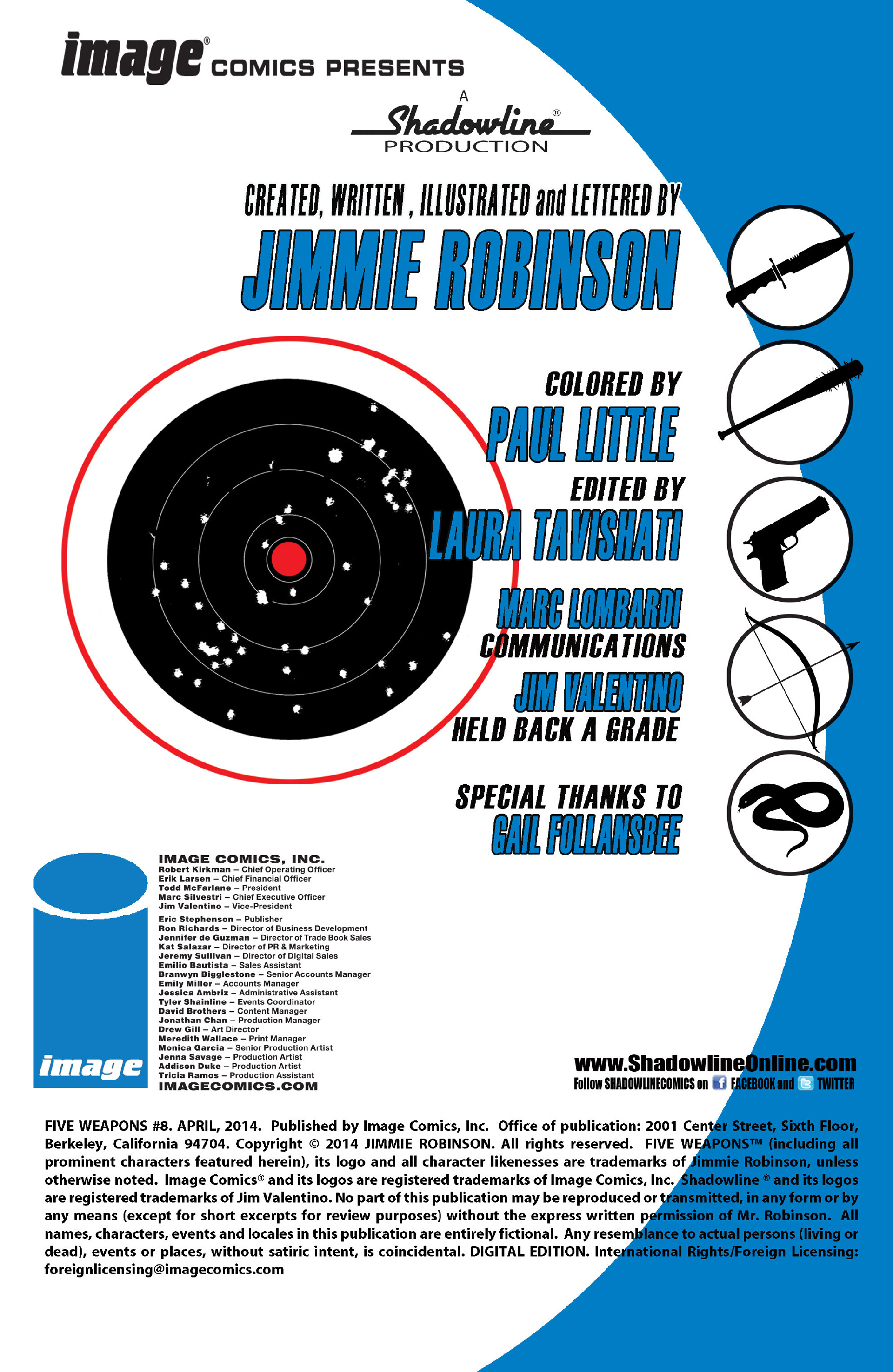 Read online Five Weapons comic - Issue #8