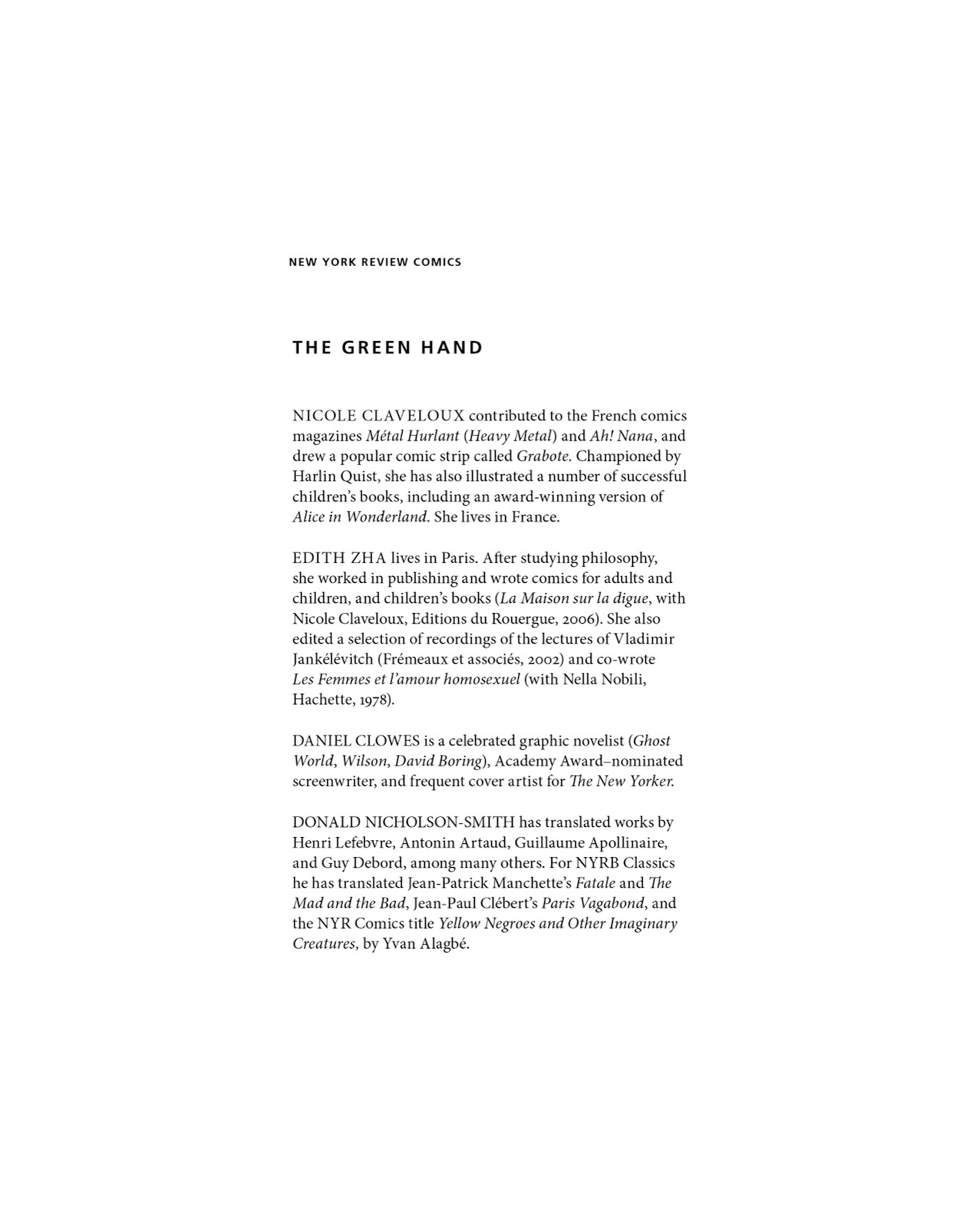 Read online The Green Hand and Other Stories comic - Issue # TPB