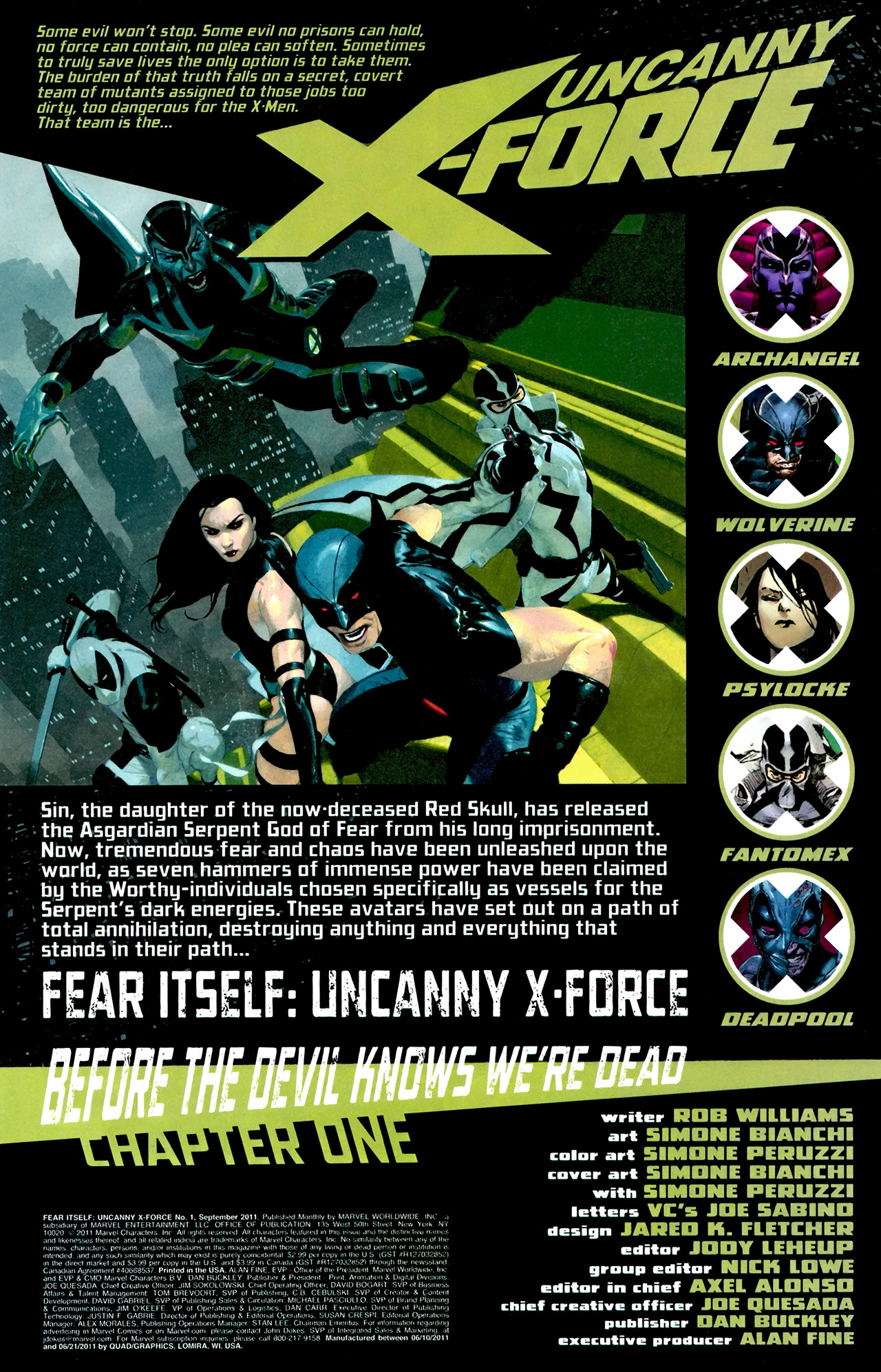 Read online Fear Itself: Uncanny X-Force comic - Issue #1
