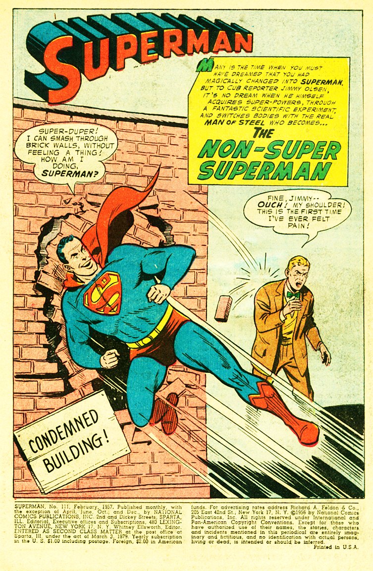 Read online Superman (1939) comic - Issue #111