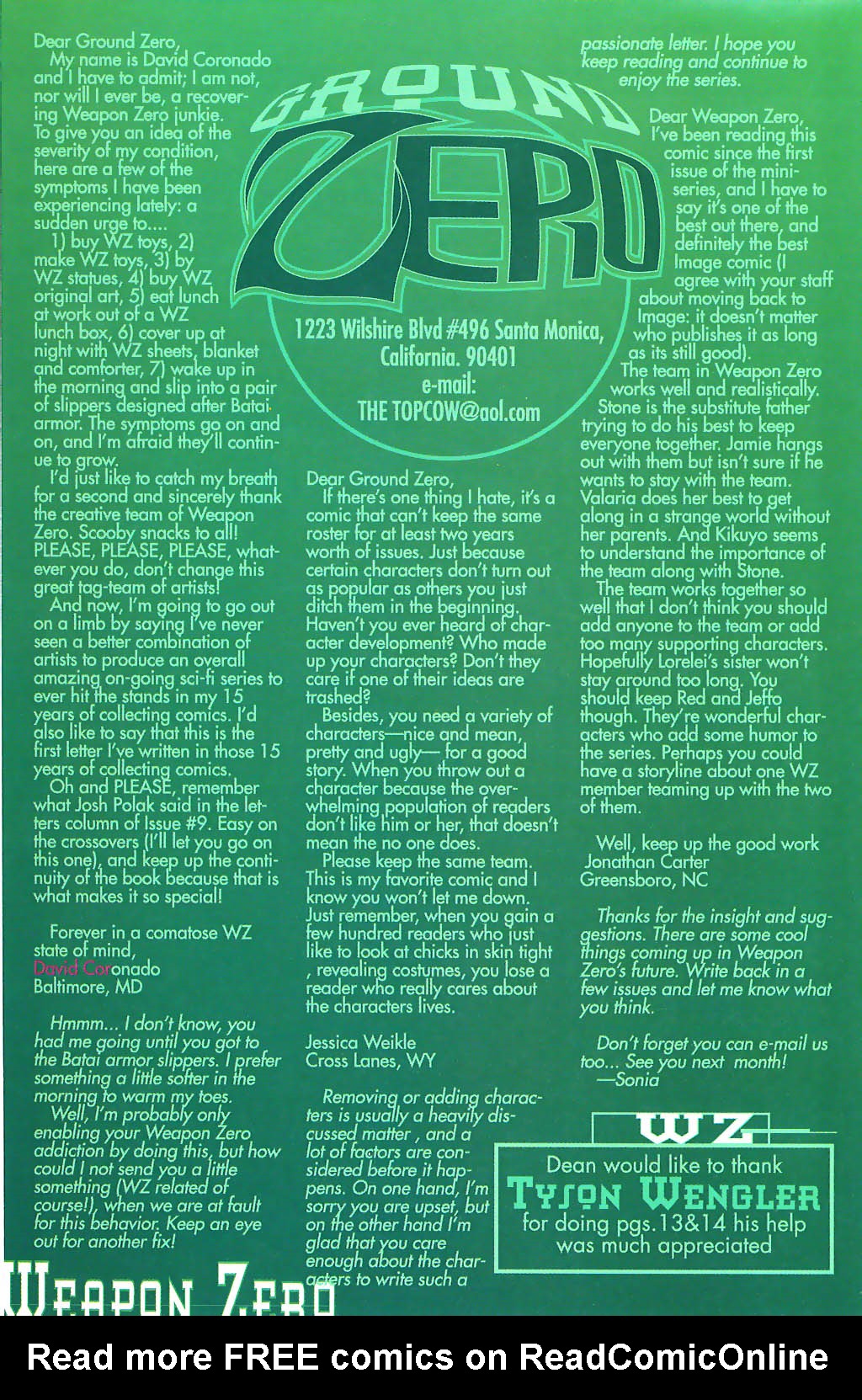 Read online Weapon Zero comic - Issue #11