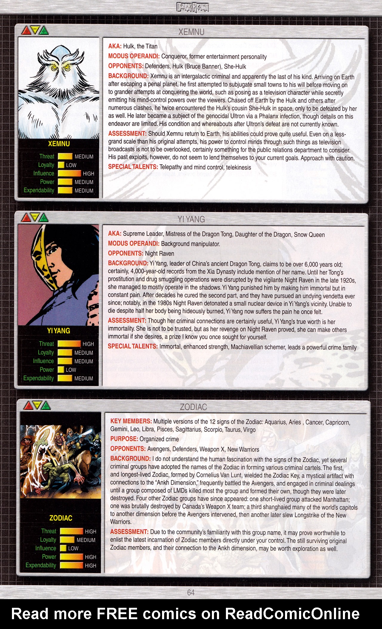 Read online Dark Reign Files comic - Issue # Full