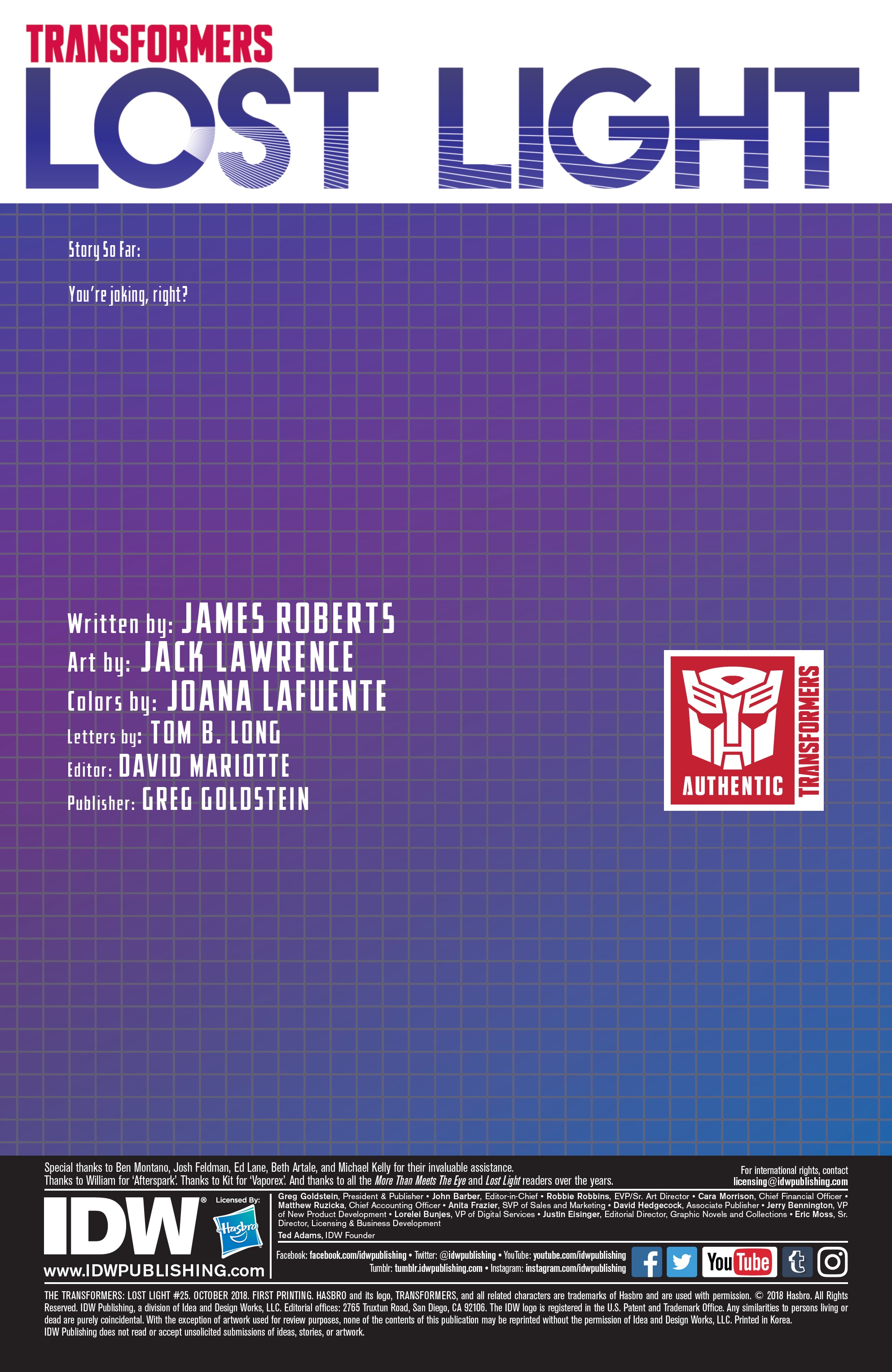 Read online The Transformers: Lost Light comic - Issue #25