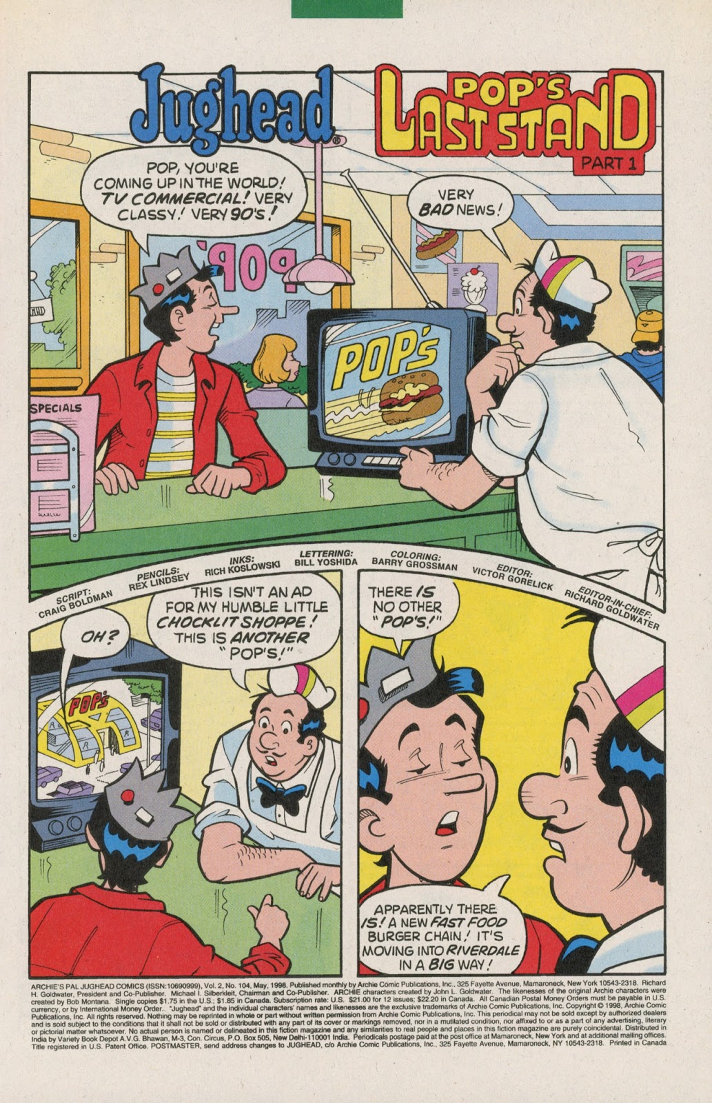 Read online Archie's Pal Jughead Comics comic - Issue #104