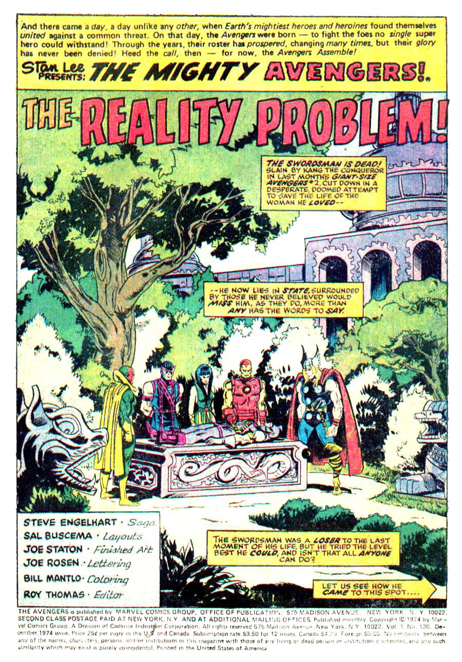 Read online The Avengers (1963) comic - Issue #130