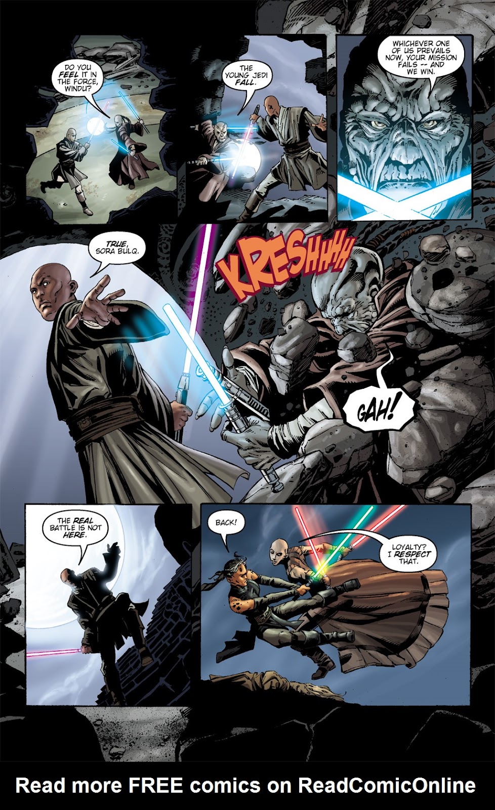 Darth Sidious Vs Mace Windu Comic