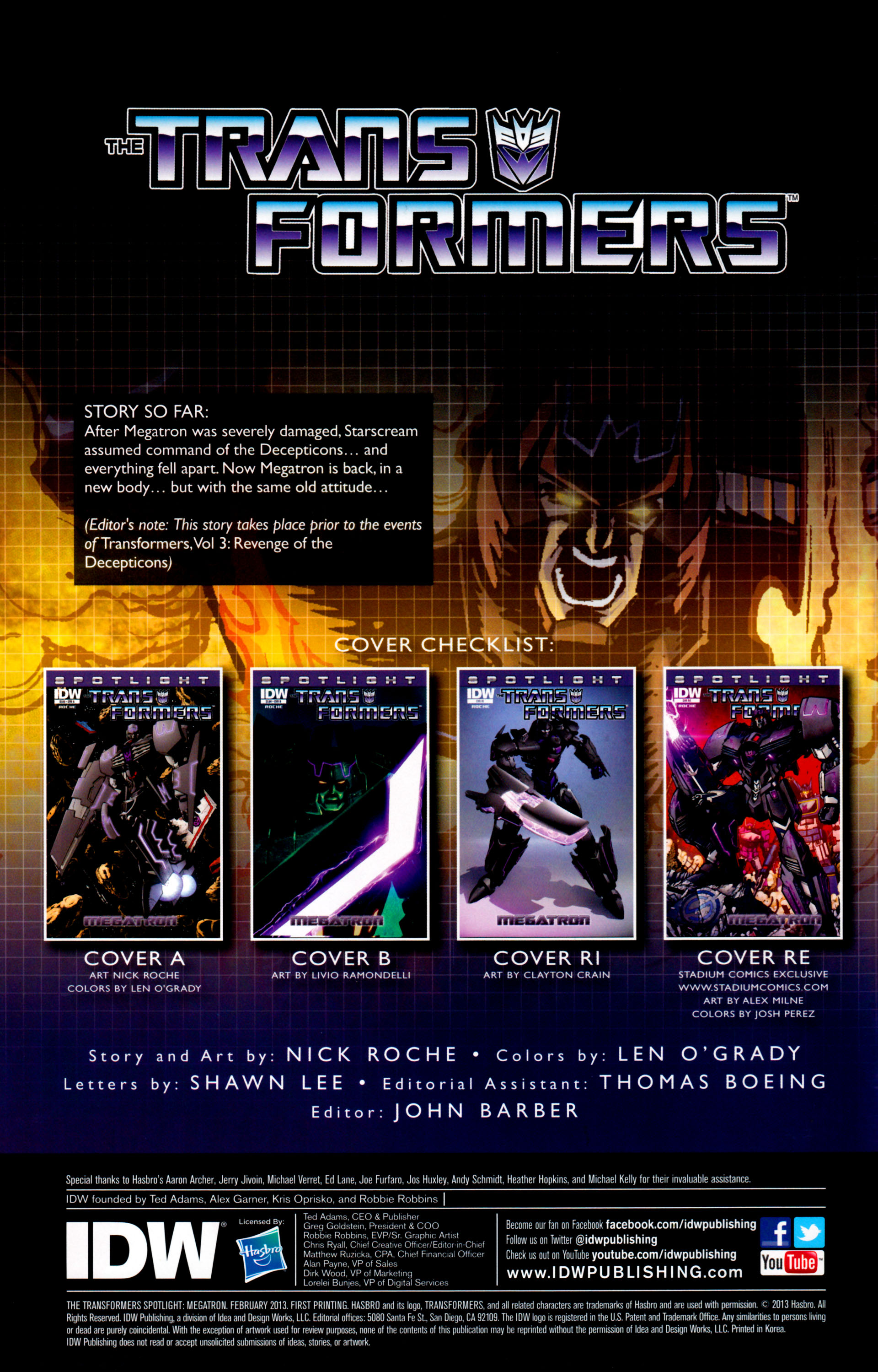 Read online The Transformers Spotlight: Megatron comic - Issue # Full