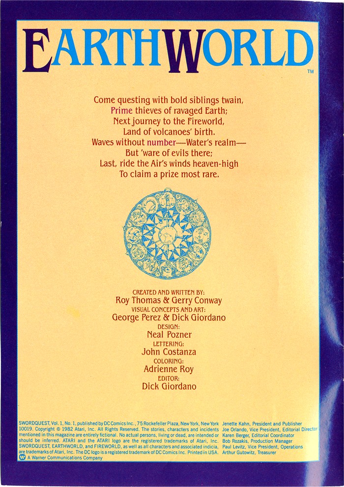 Read online Swordquest (1982) comic - Issue #1