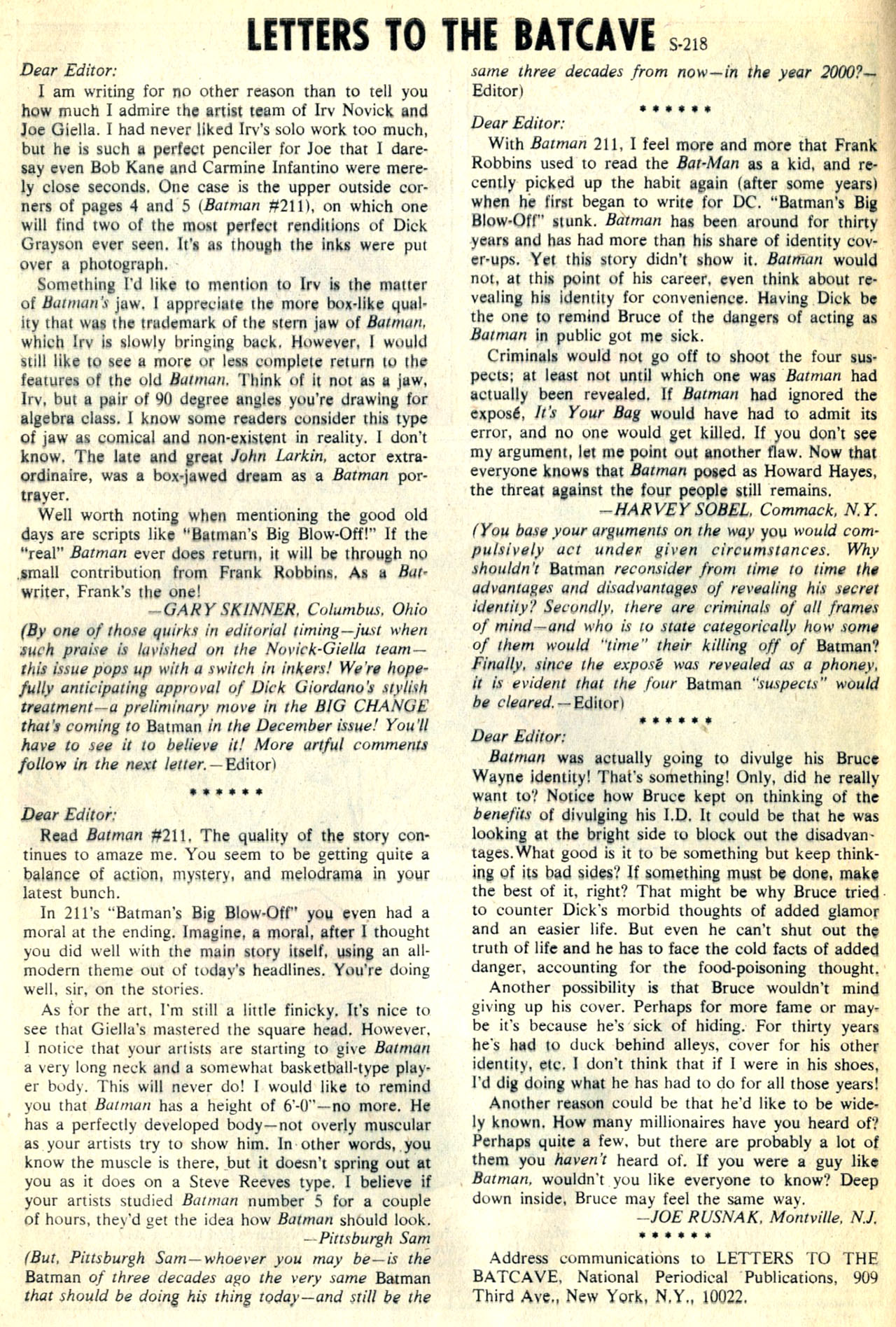 Read online Batman (1940) comic - Issue #215