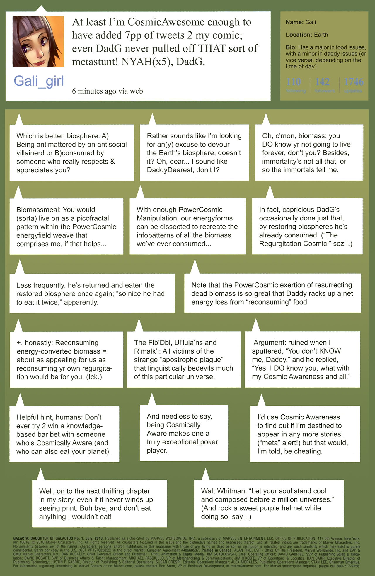 Read online Galacta: Daughter of Galactus comic - Issue # Full