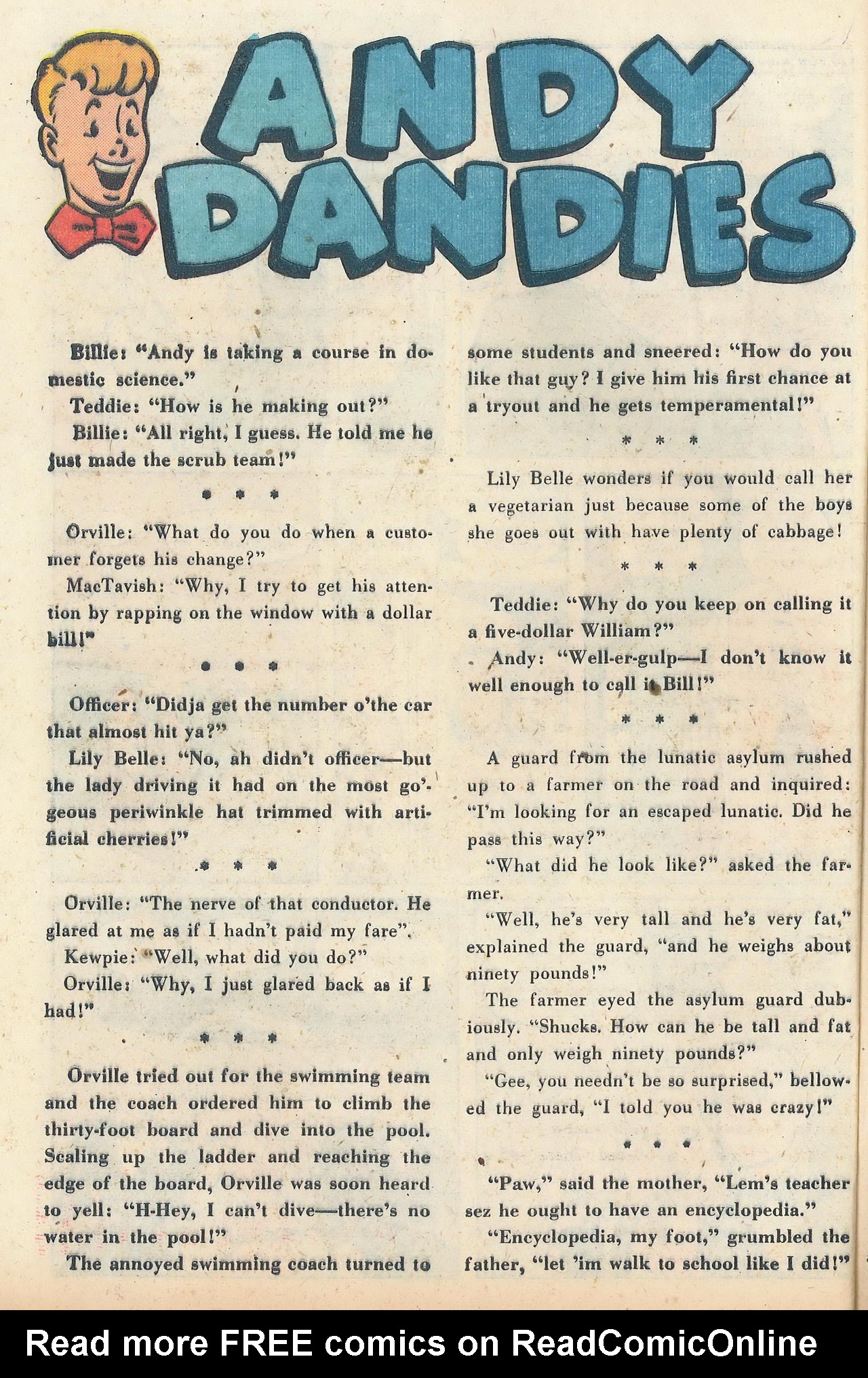 Read online Andy Comics comic - Issue #21
