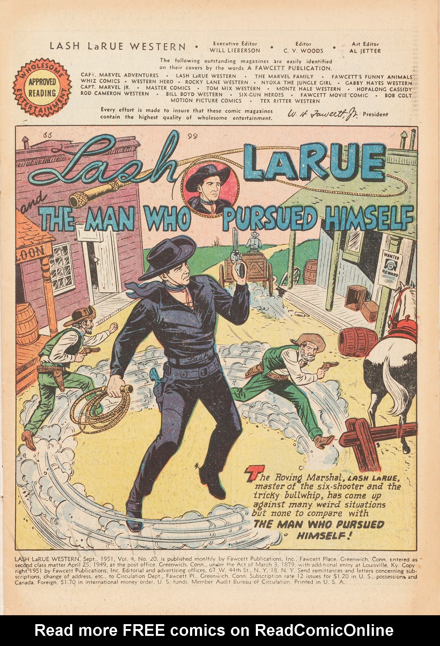 Read online Lash Larue Western (1949) comic - Issue #20 Read online Lash Larue Western (1949) comic - Issue #20
