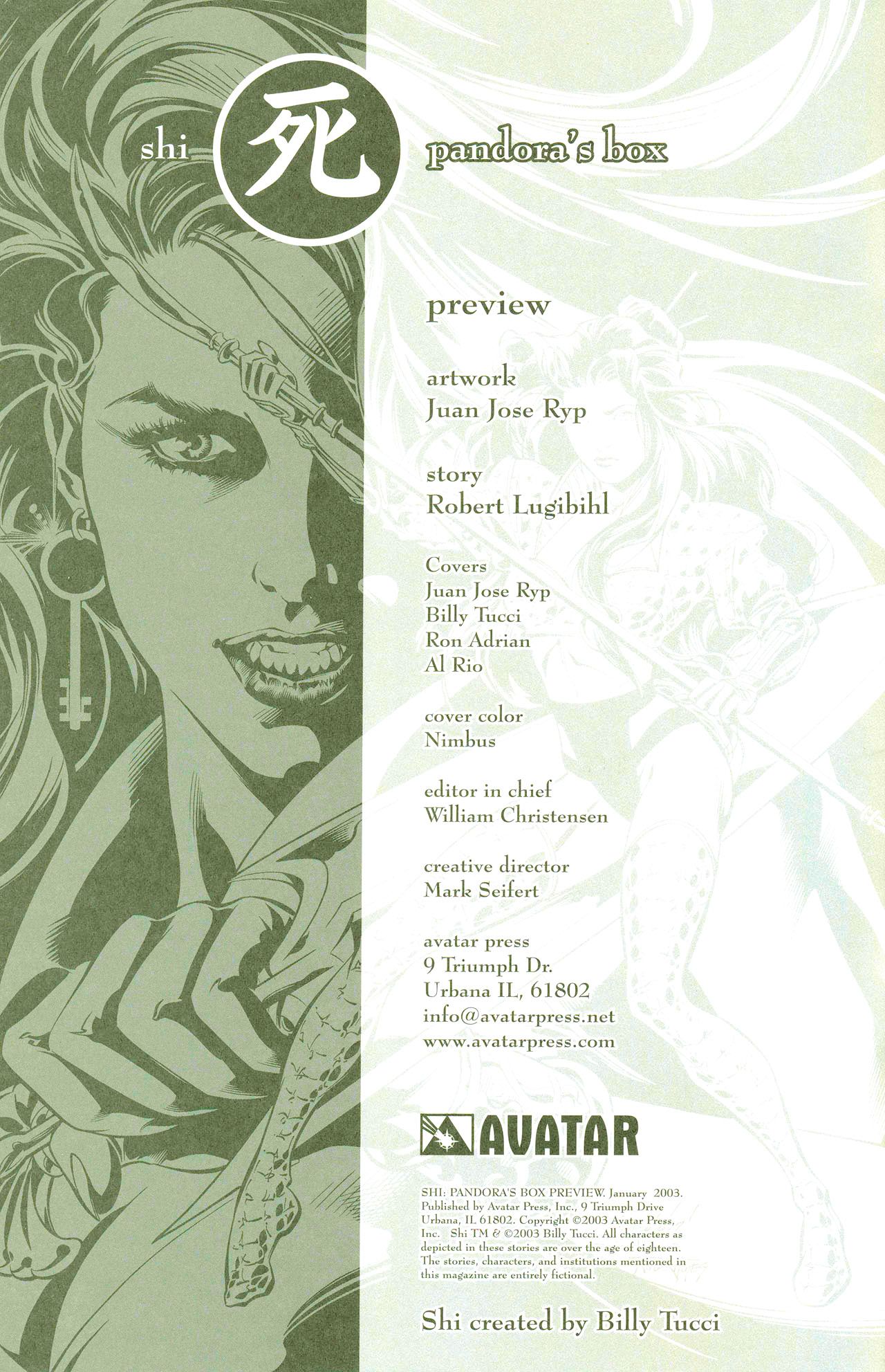 Read online Shi: Pandora's Box comic - Issue # _Preview