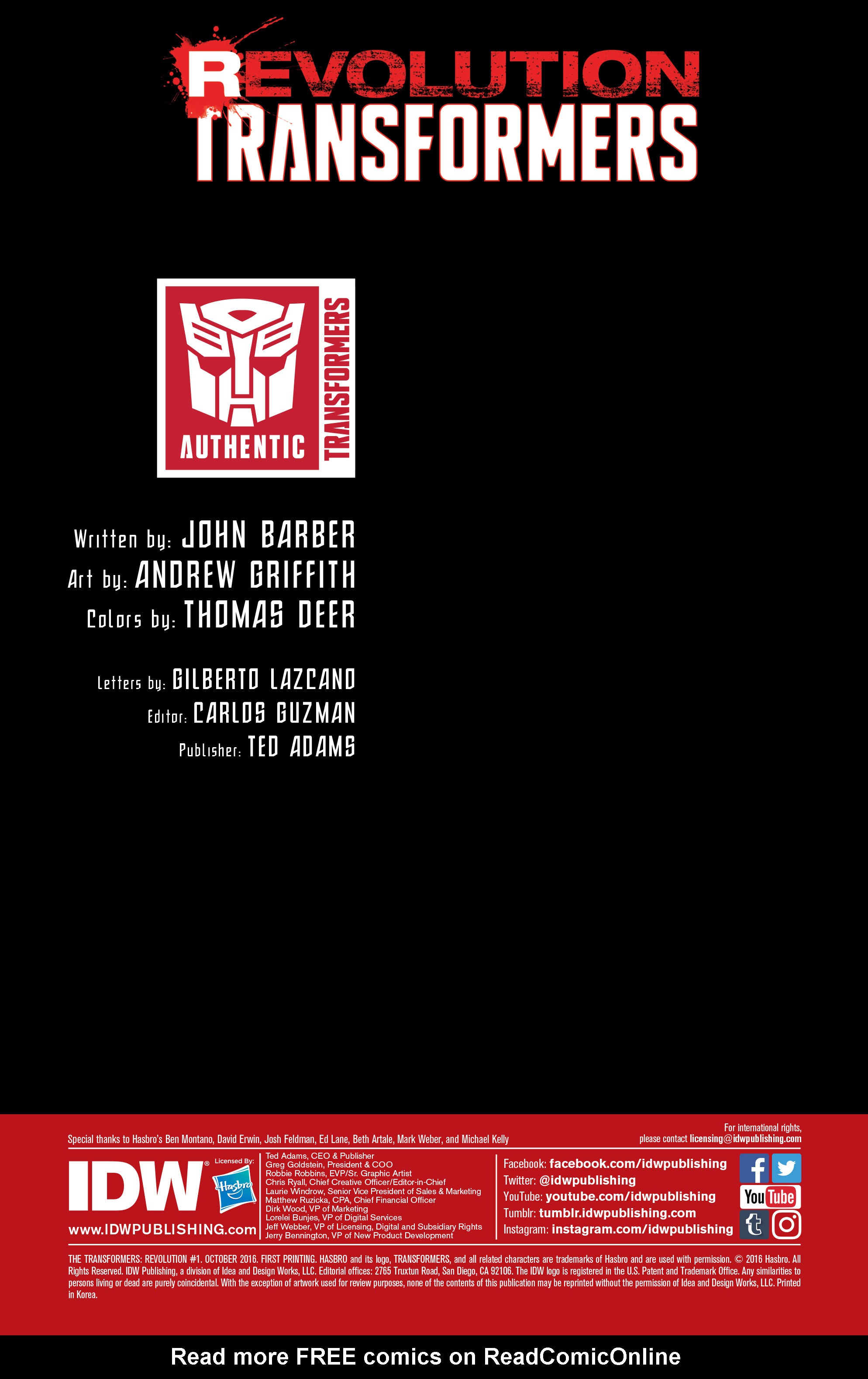 Read online The Transformers: Revolution comic - Issue # Full