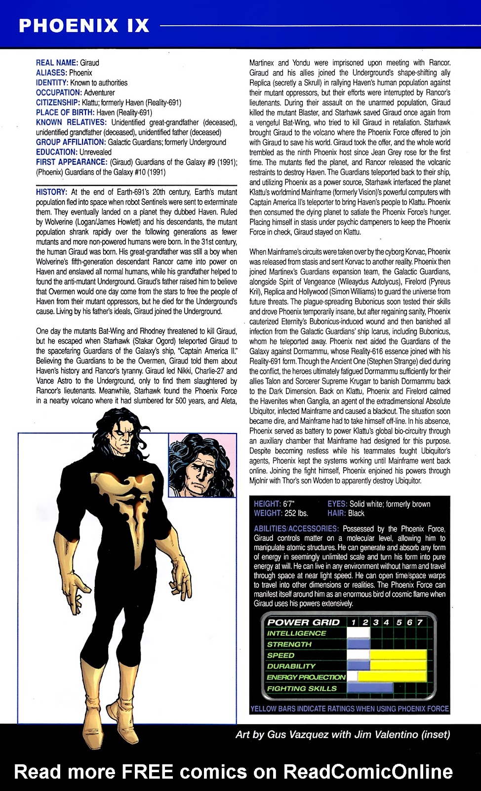 X Men Phoenix Force Handbook | Read X Men Phoenix Force Handbook comic online in high quality ...