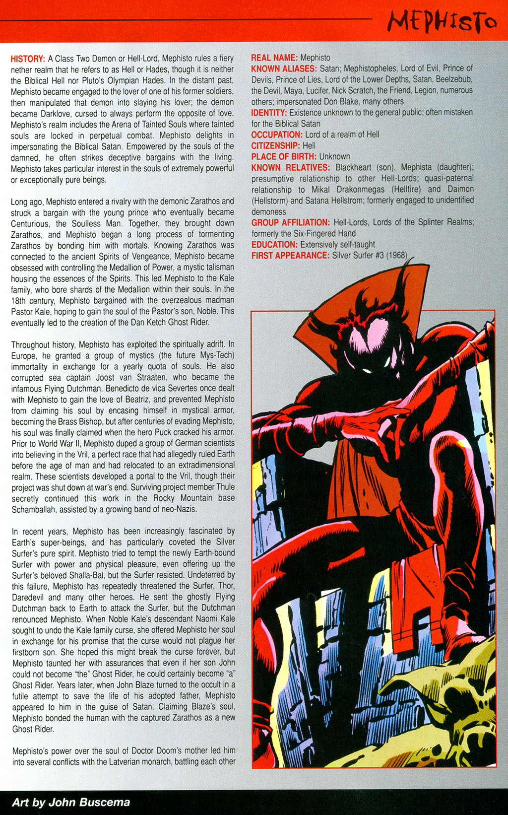 Read online Official Handbook of the Marvel Universe: Horror 2005 comic ...