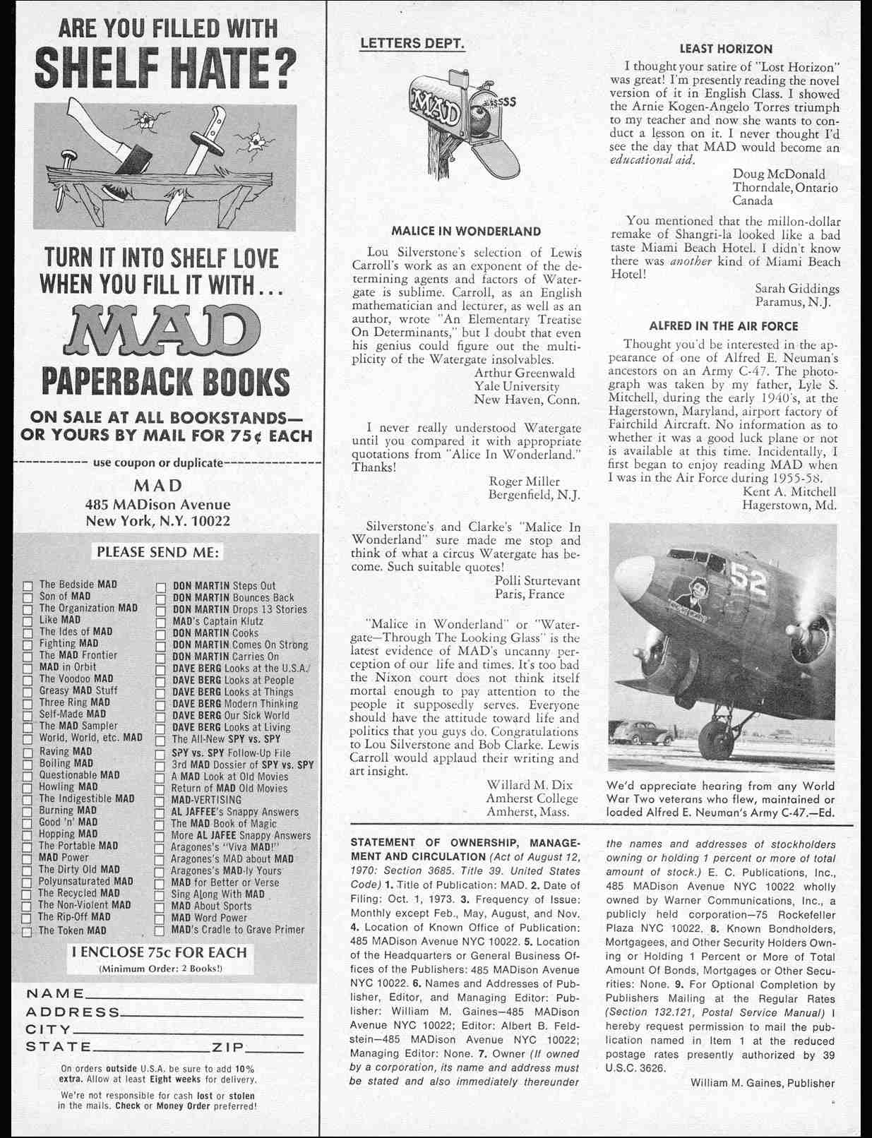 Read online MAD comic - Issue #165