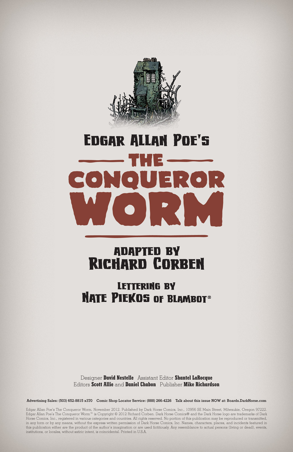 Read online Edgar Allan Poe's The Conqueror Worm comic - Issue # Full