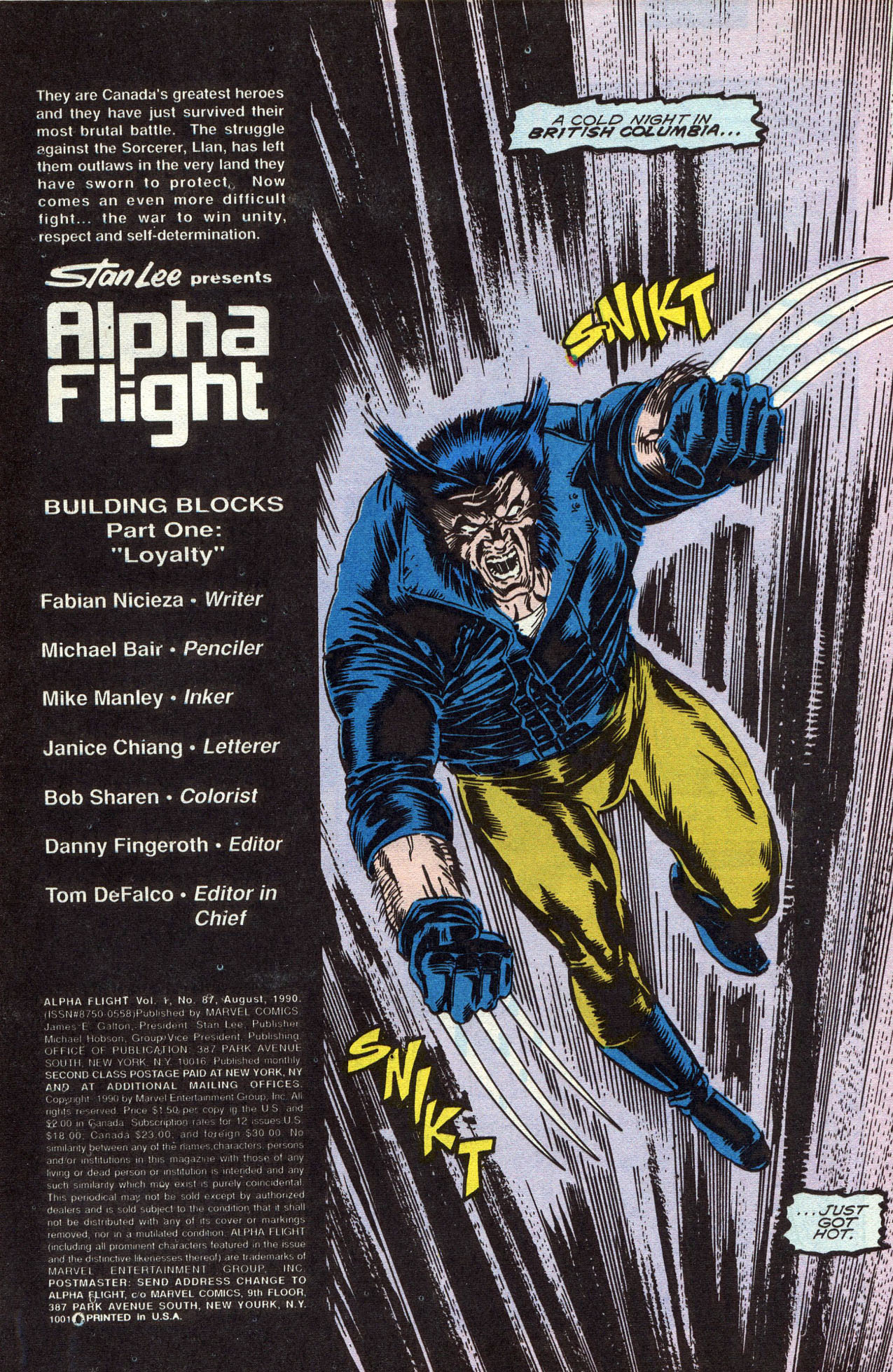 Read online Alpha Flight (1983) comic - Issue #87