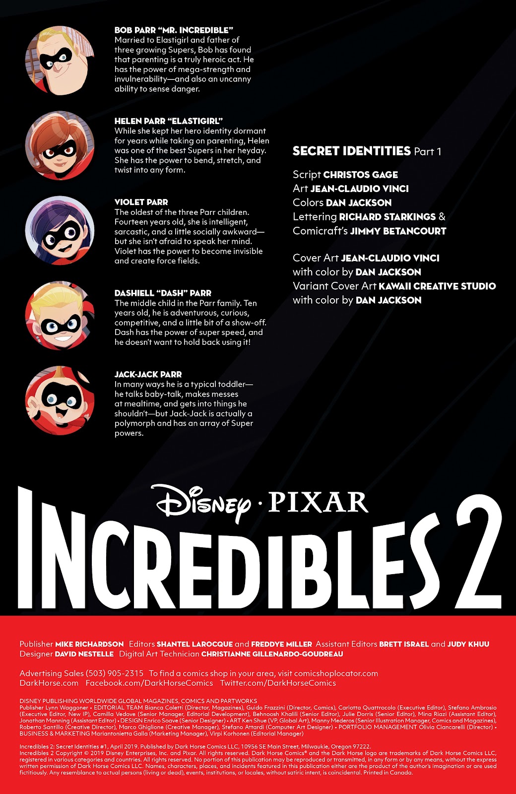 Read online Disney•PIXAR The Incredibles 2: Secret Identities comic ...